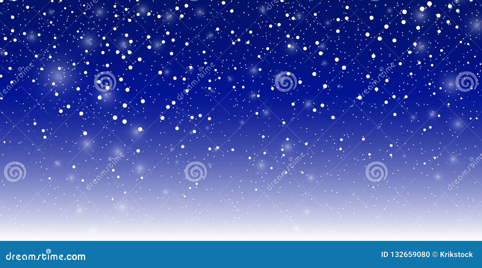 Snow Background. Vector Illustration with Falling Snowflakes. Winter ...