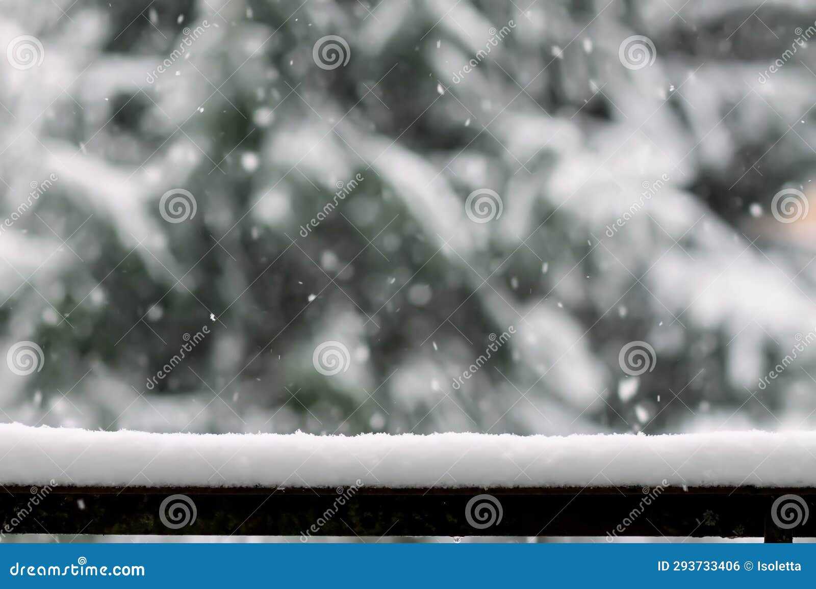 Snow on the Balcony Railing. Winter Details Stock Photo - Image of ...