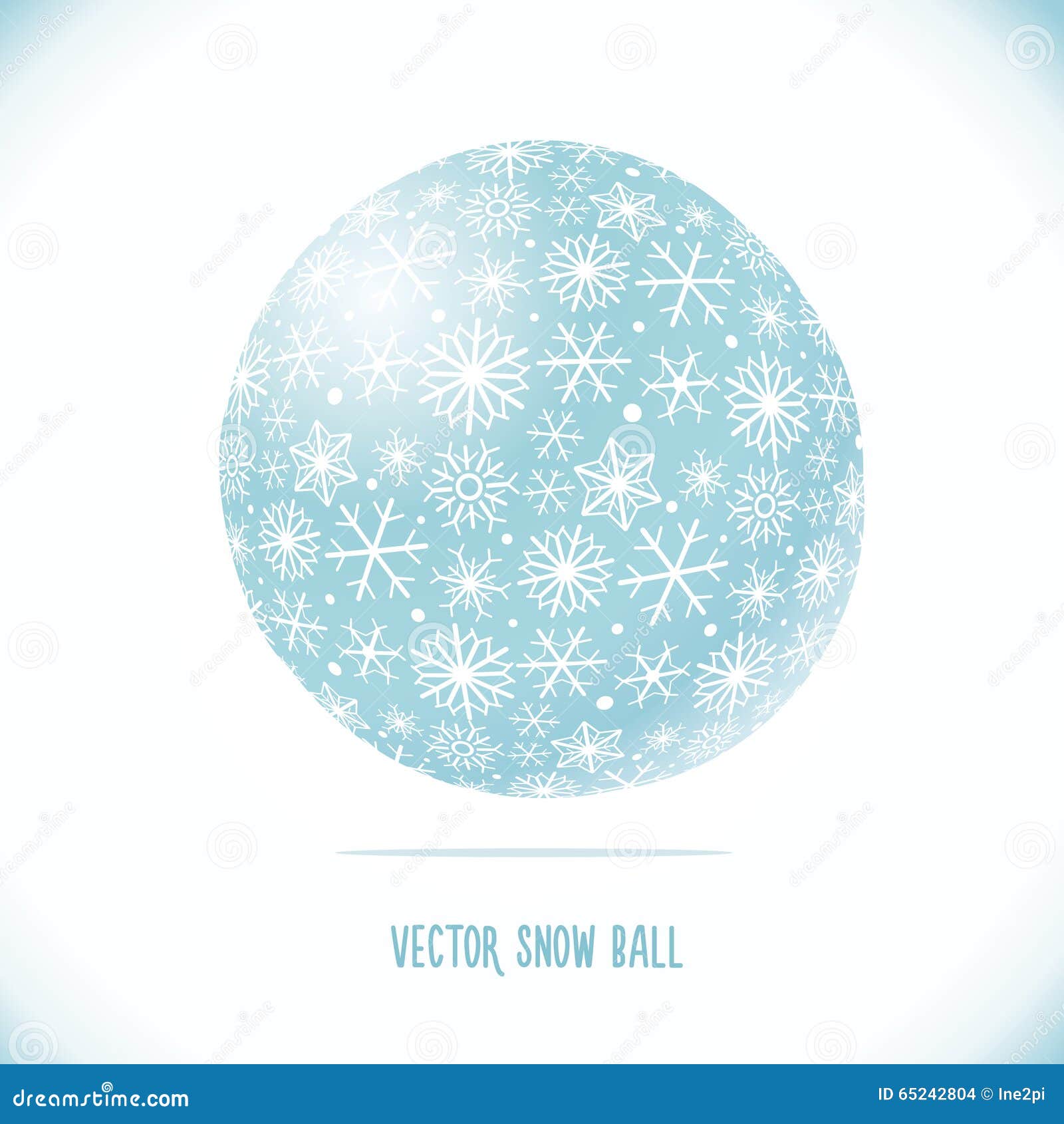 Snow ball stock vector. Illustration of circle, snow - 65242804