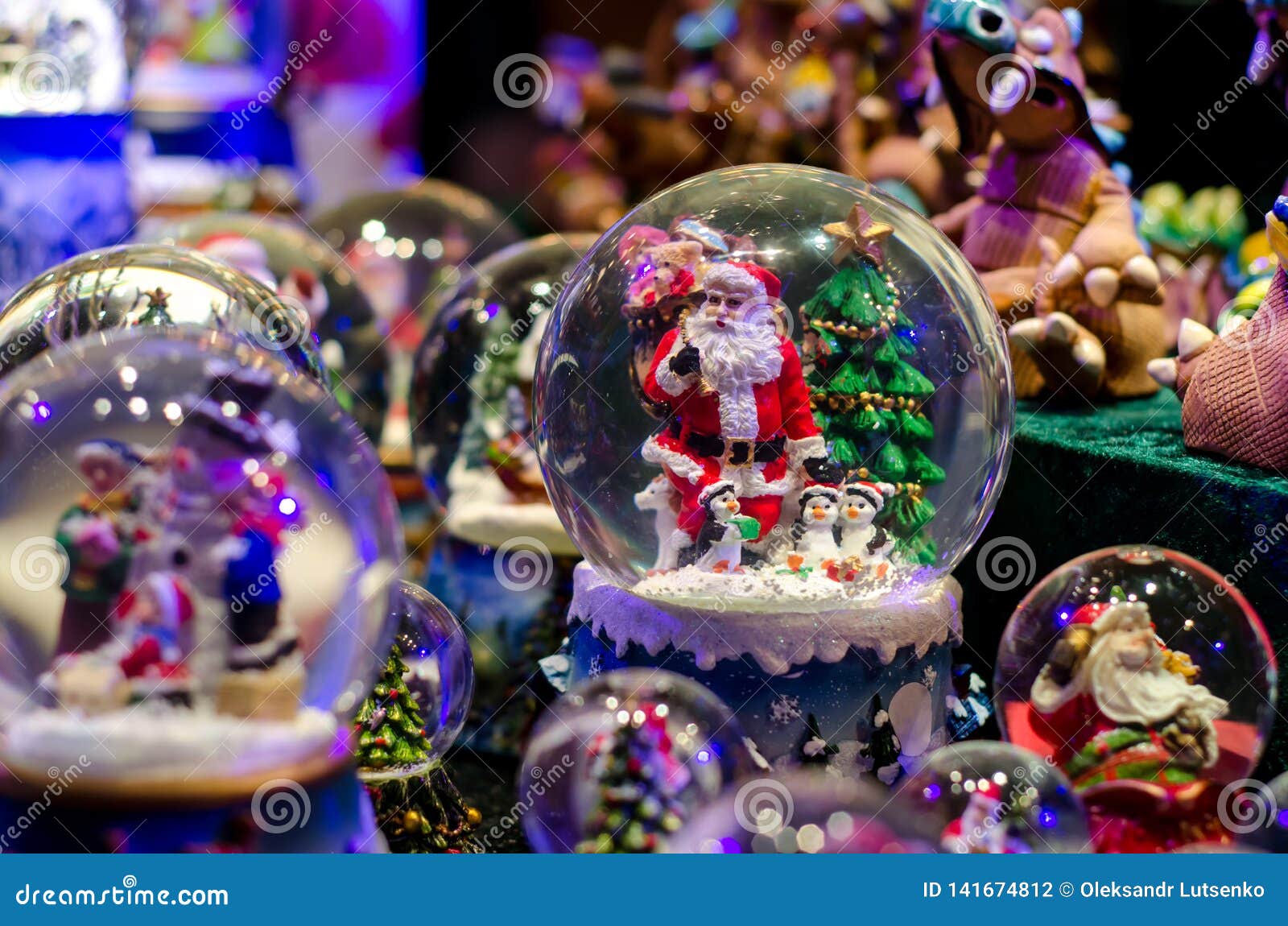 Snow-ball Toy Glass Ball stock photo. Image of balls - 141674812