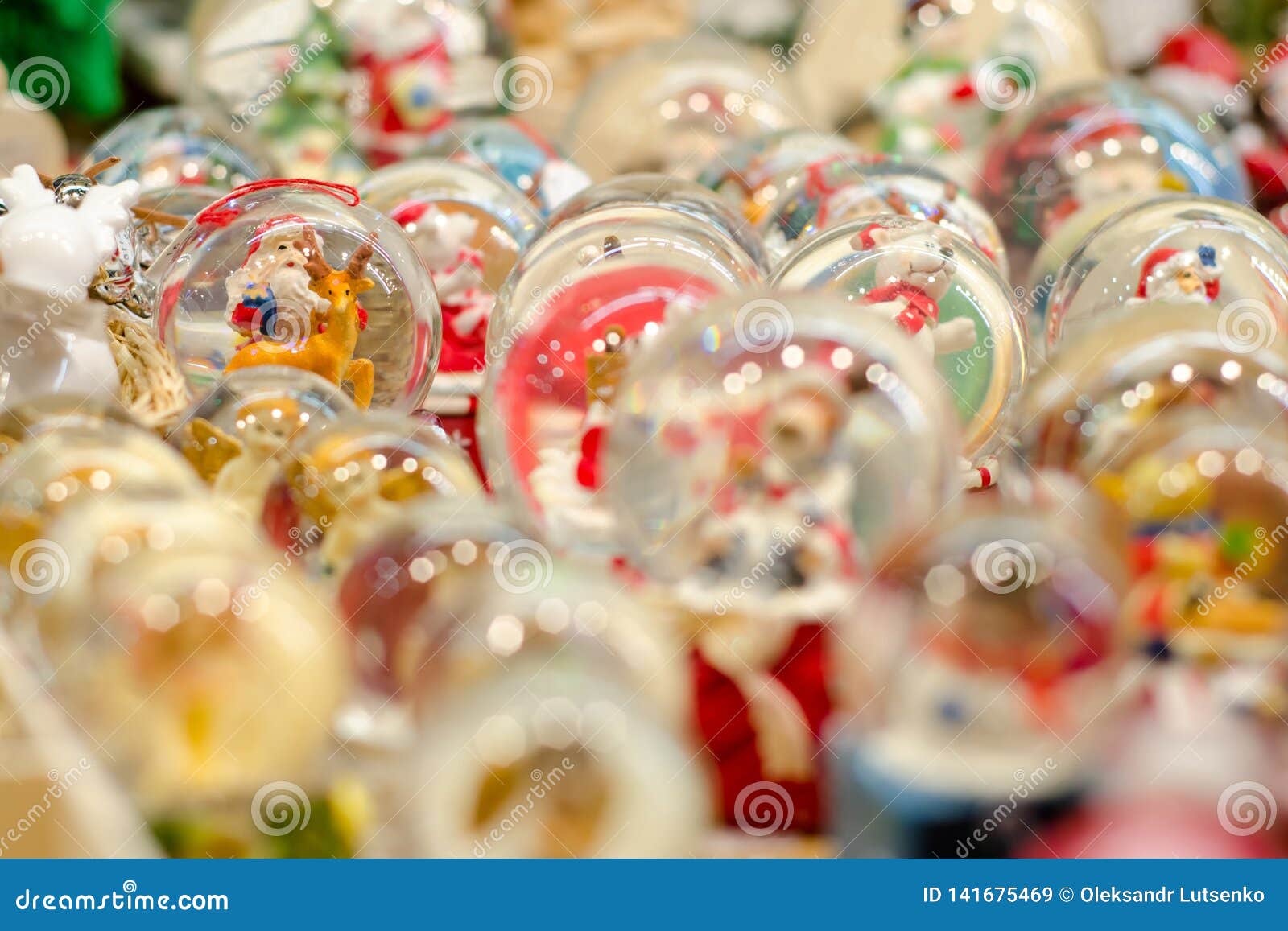 Snow-ball Toy Glass Ball stock image. Image of cute - 141675469