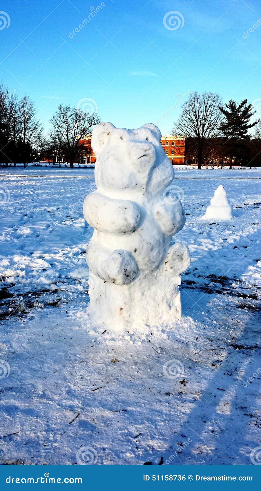 Snow Bear stock photo. Image of bear, winter, sculpture - 51158736