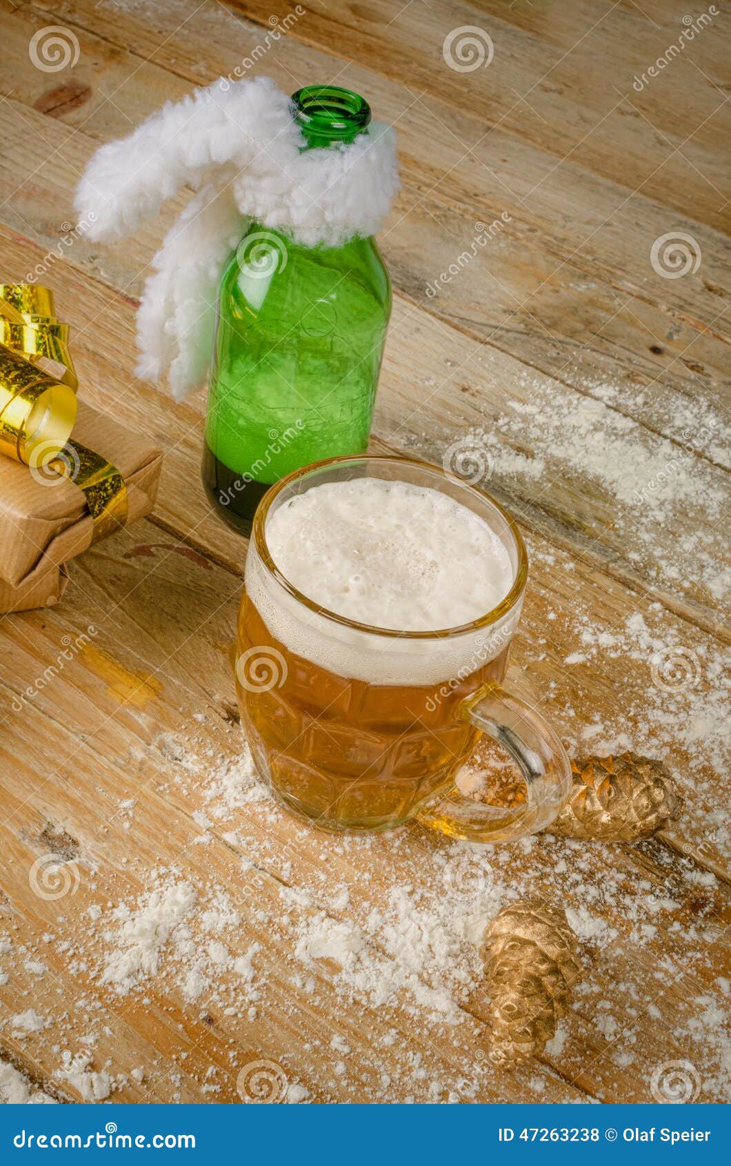 Snow beer stock photo. Image of studio, danish, traditional - 47263238
