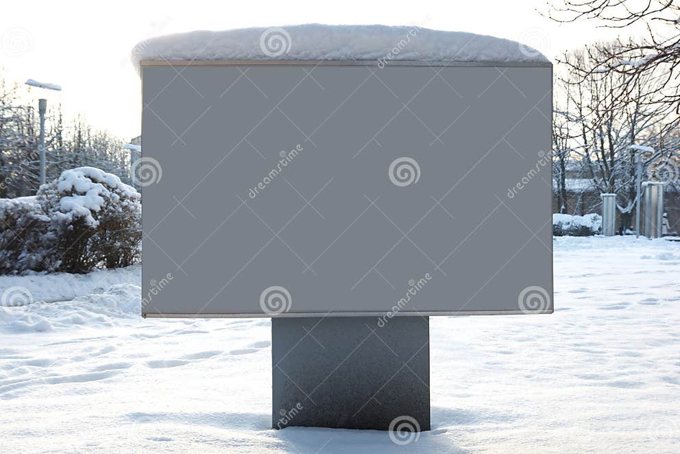 Snow billboard stock image. Image of outdoor, cold, placard - 28108661