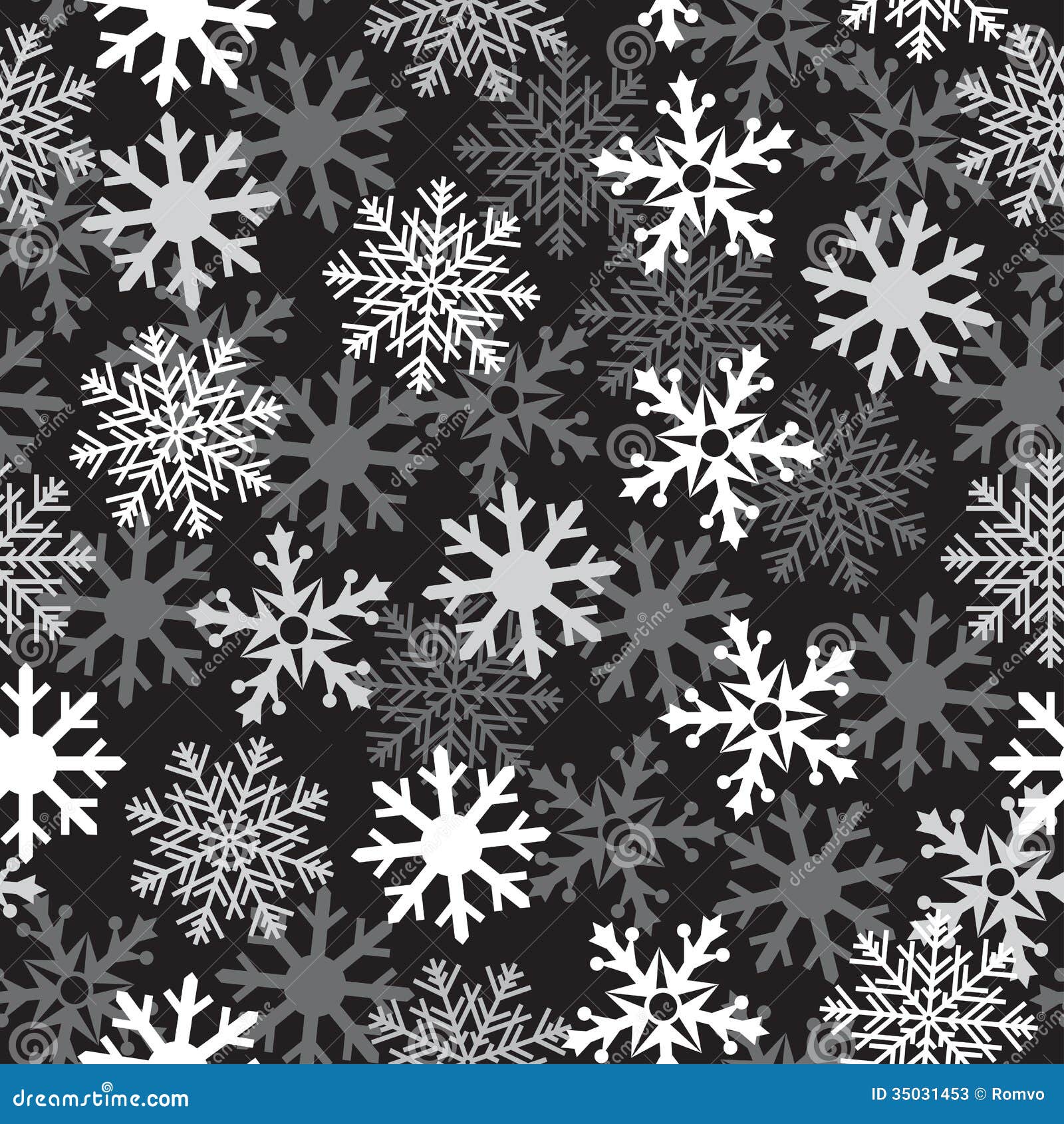 Snow black pattern stock vector. Illustration of ornament - 35031453