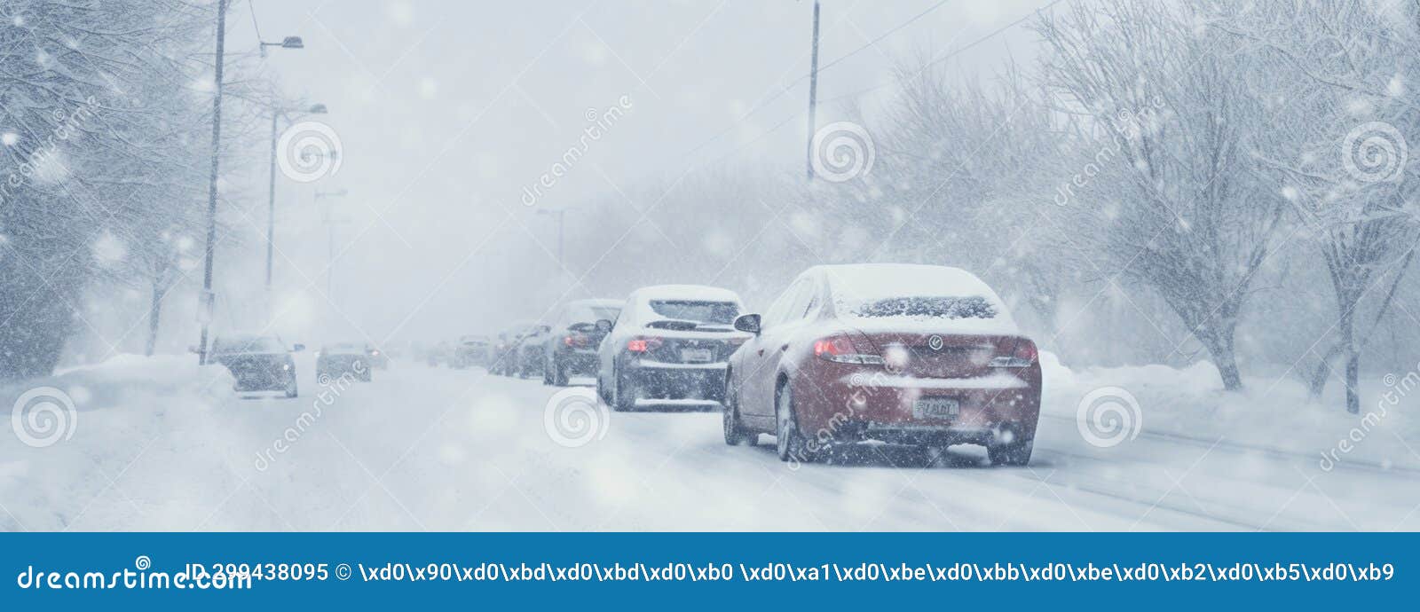 Snow Blizzard Cars in the Snow Stock Image - Image of parked, season ...