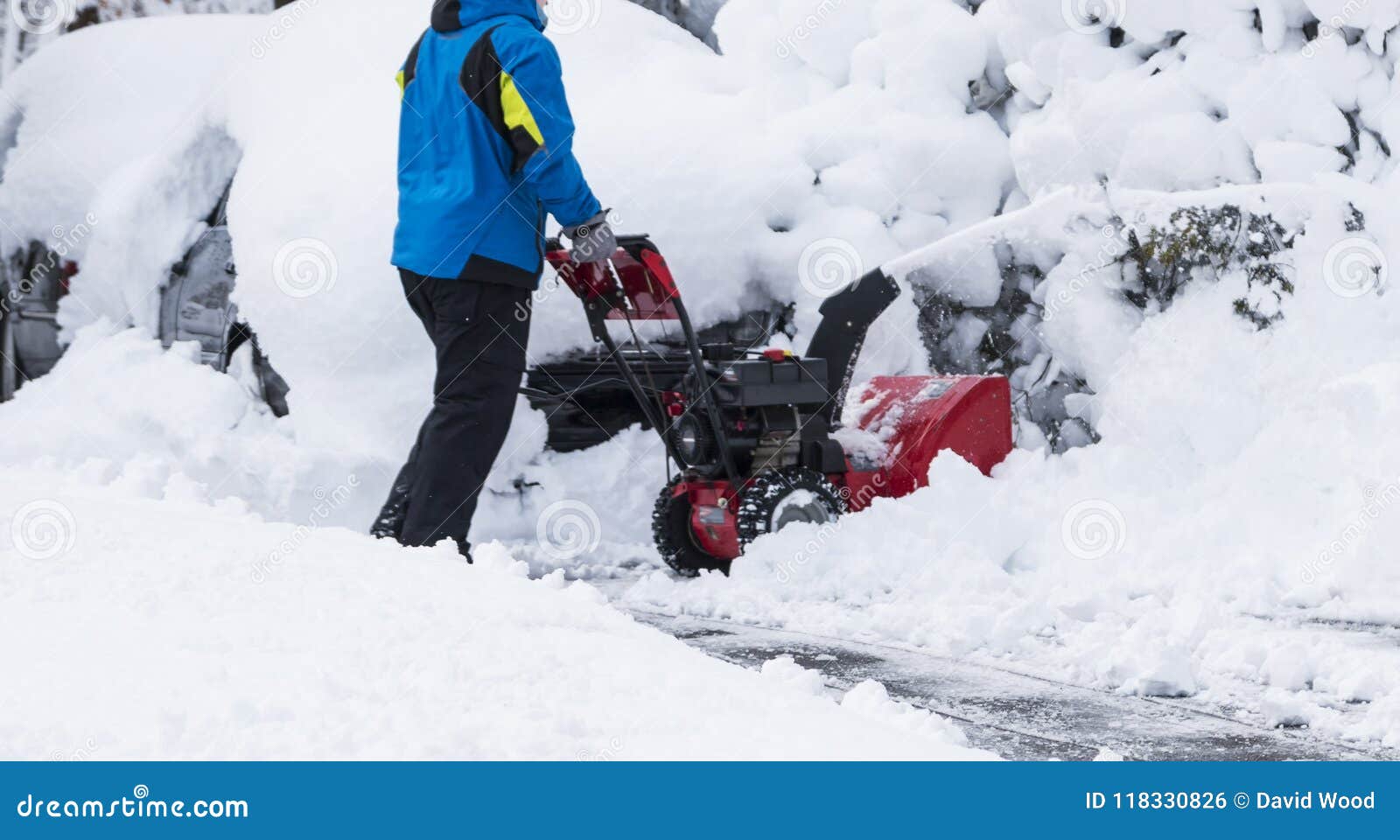 Snow Blower Clearing Driveway after Blizzard Stock Photo - Image of ... Snow Blower Clearing Driveway after Blizzard Stock Photo - Image of ...