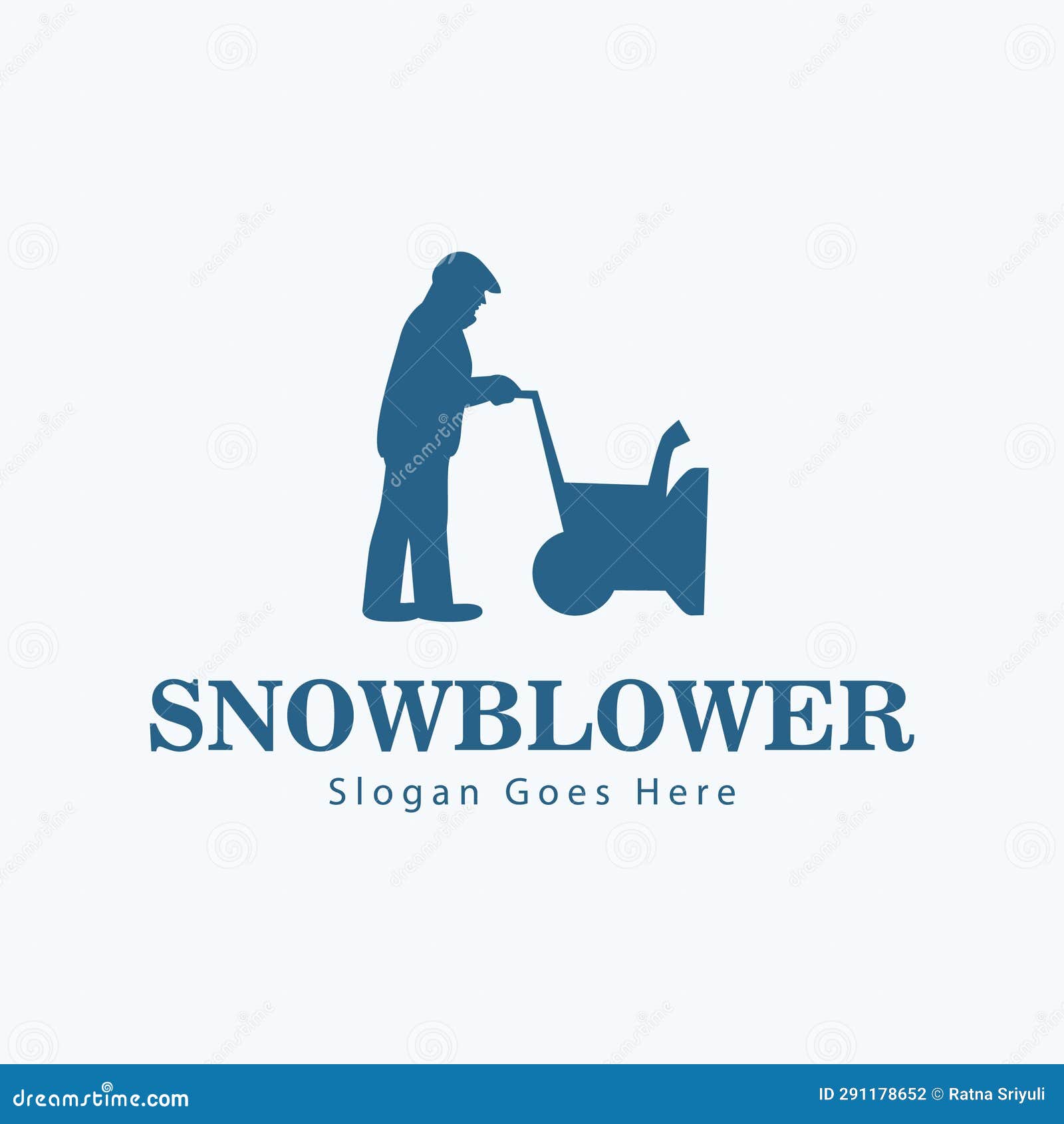 Snow Blower Logo Design Vector Flat Icon Illustration Stock Vector ...