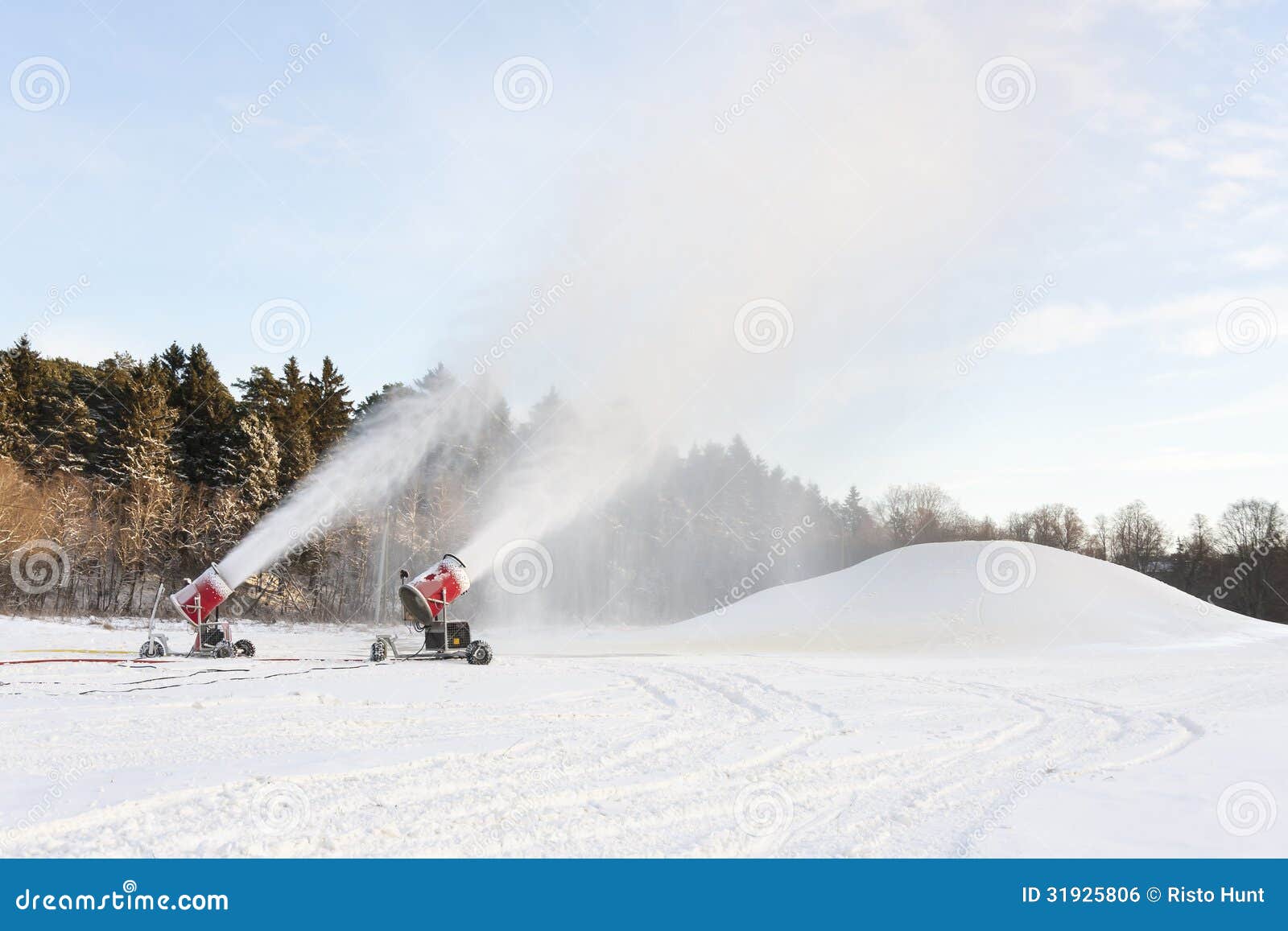 Snow blowing machines stock photo. Image of industrial - 31925806