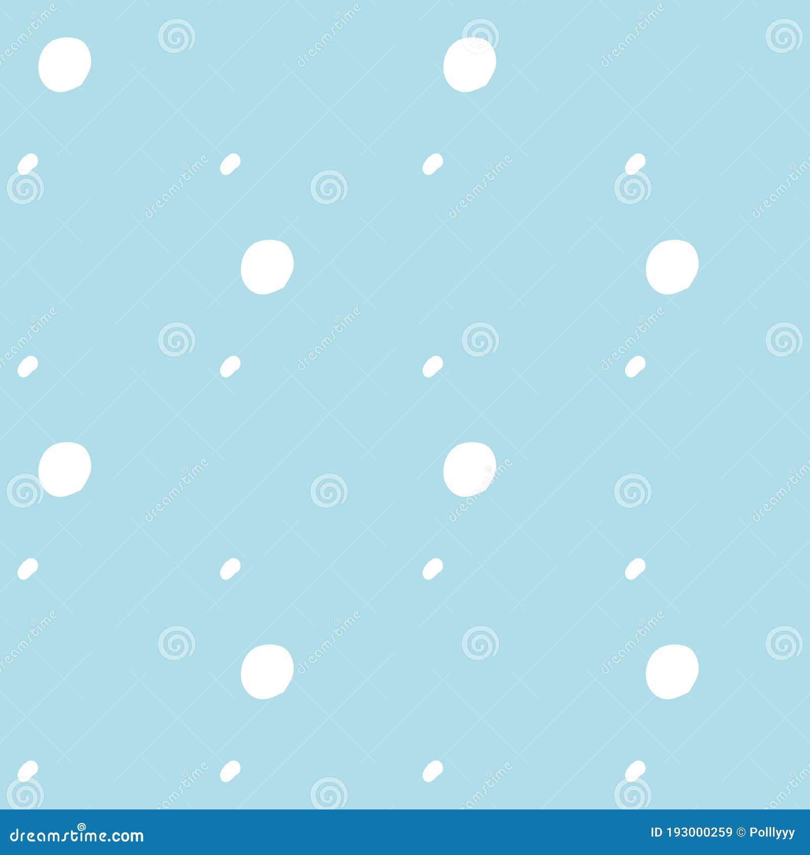 Snow on Blue Background. Vector Seamless Pattern Background. Art ...