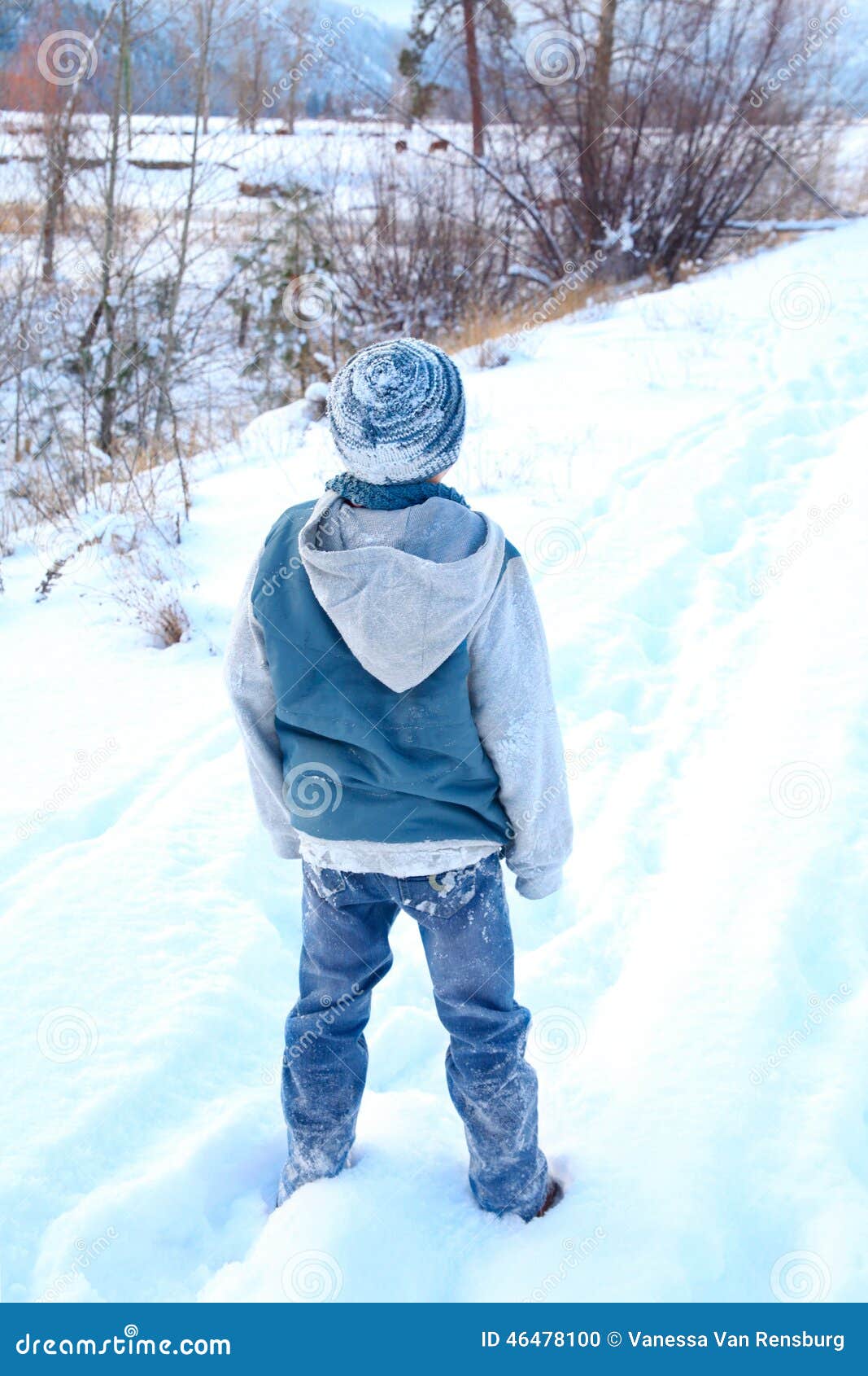 Snow boy stock photo. Image of environment, person, childhood - 46478100