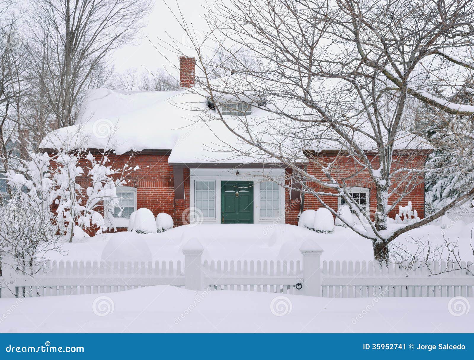 Snow and Bricks stock image. Image of entrance, weather - 35952741