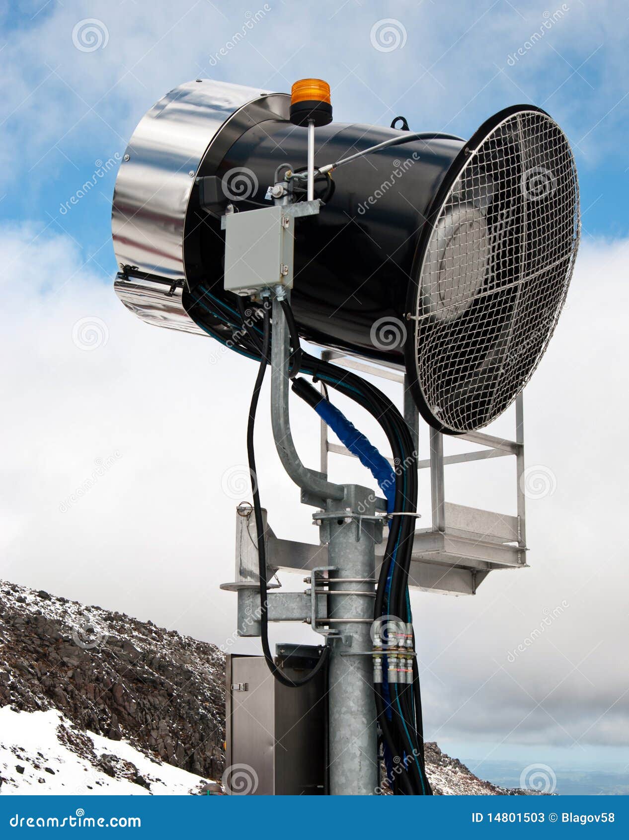 Snow cannon stock image. Image of resort, snowcannon - 14801503