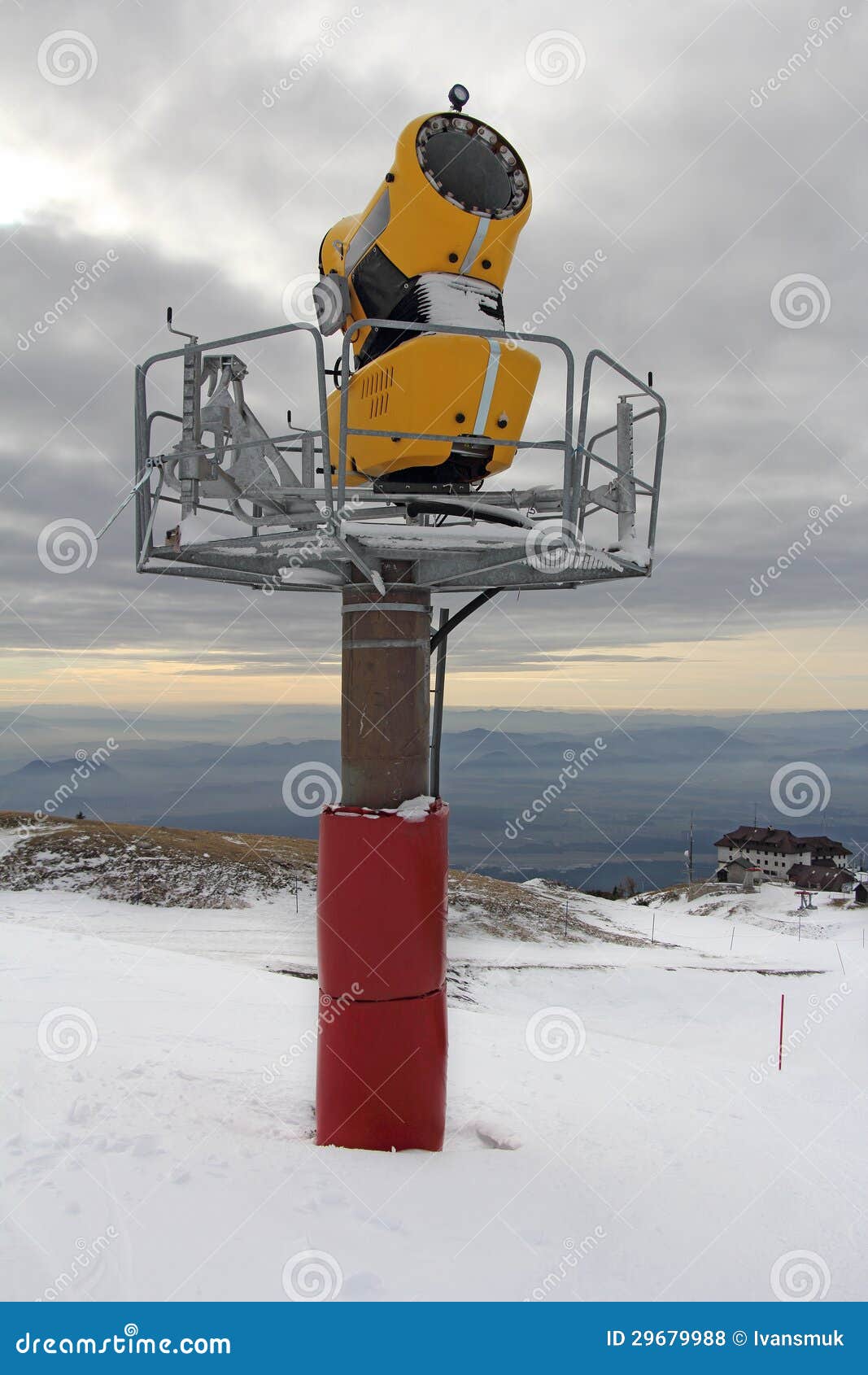 Snow cannon stock photo. Image of machine, making, sport - 29679988