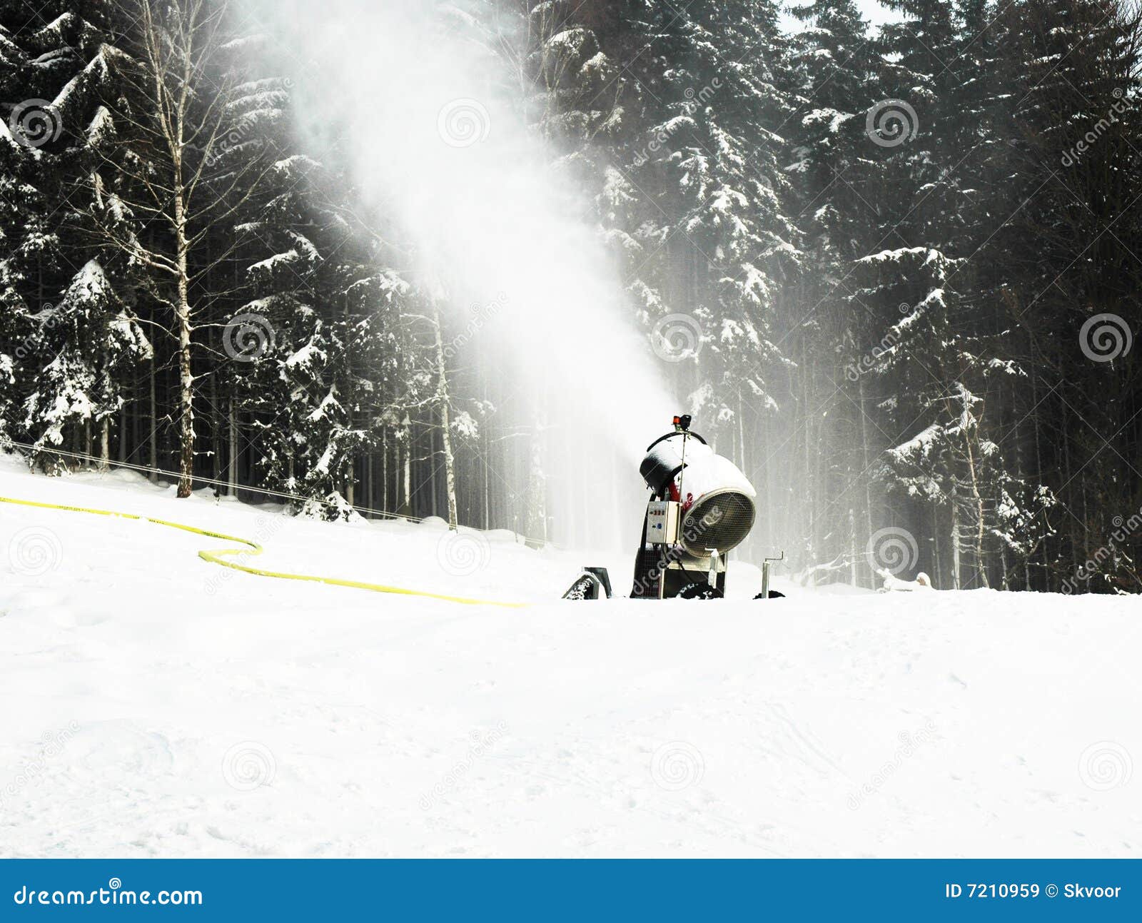 Snow cannon stock image. Image of working, snowmaker, frozen - 7210959