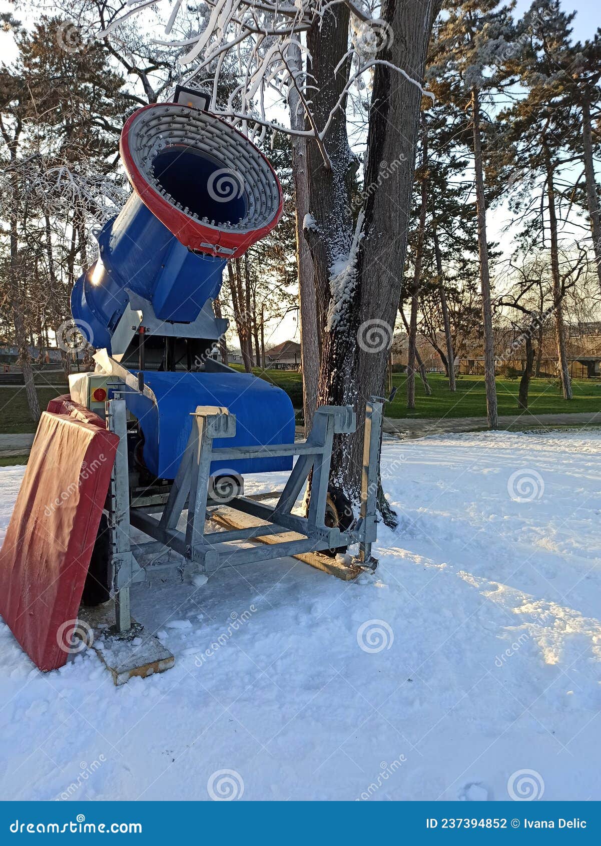 Snow Cannon, a Machine for Making Artificial Snow Stock Photo - Image ...