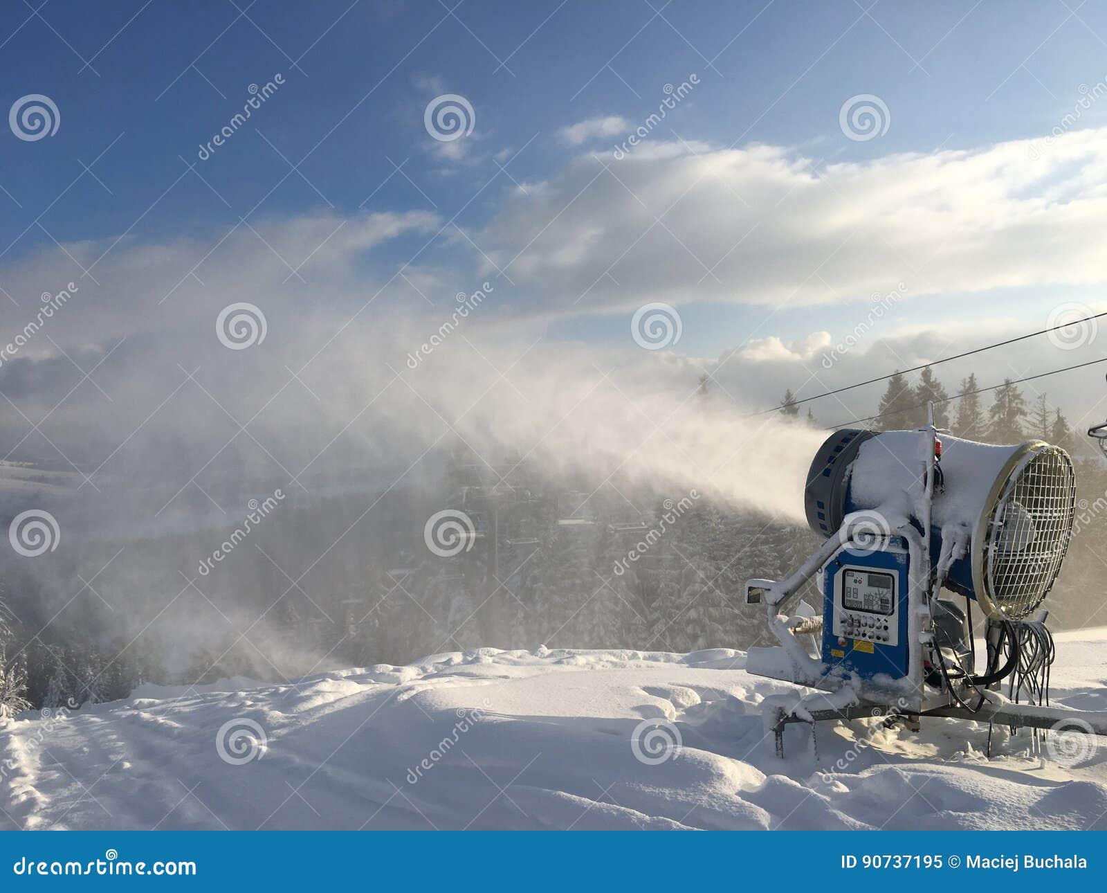 Snow Cannon stock image. Image of closeup, holiday, detail - 90737195