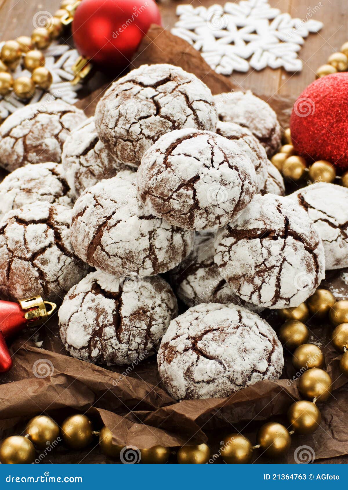 Snow cap cookies stock image. Image of small, bright - 21364763