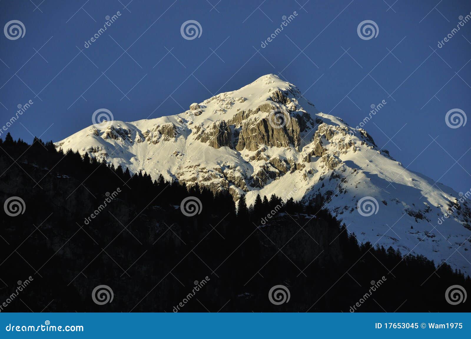 Snow capped Alps stock image. Image of scenery, italy - 17653045