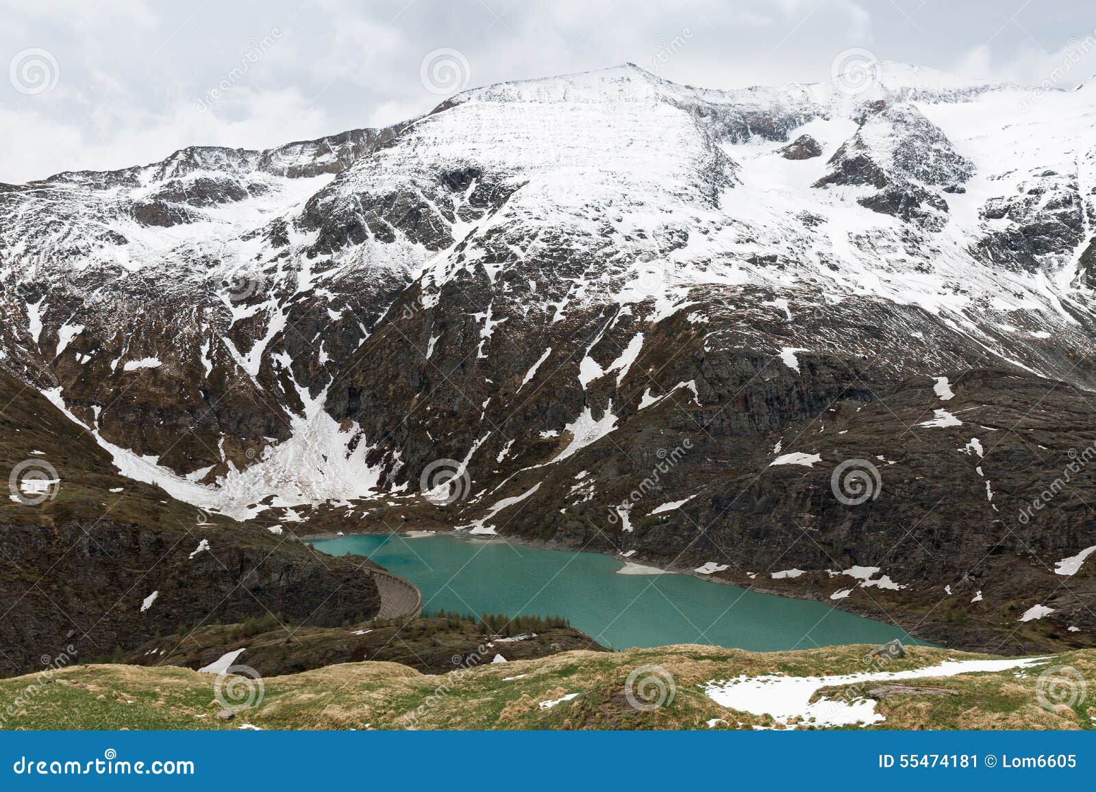 Snow-capped Alps stock image. Image of tranquil, nature - 55474181