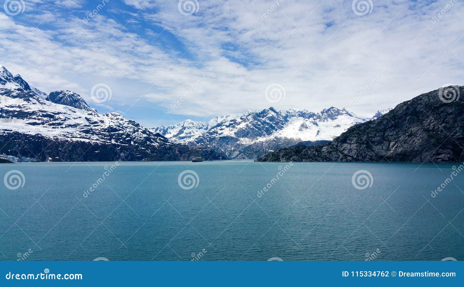 Snow Capped Mountains Alaska Stock Photo - Image of freeze, snowy ...