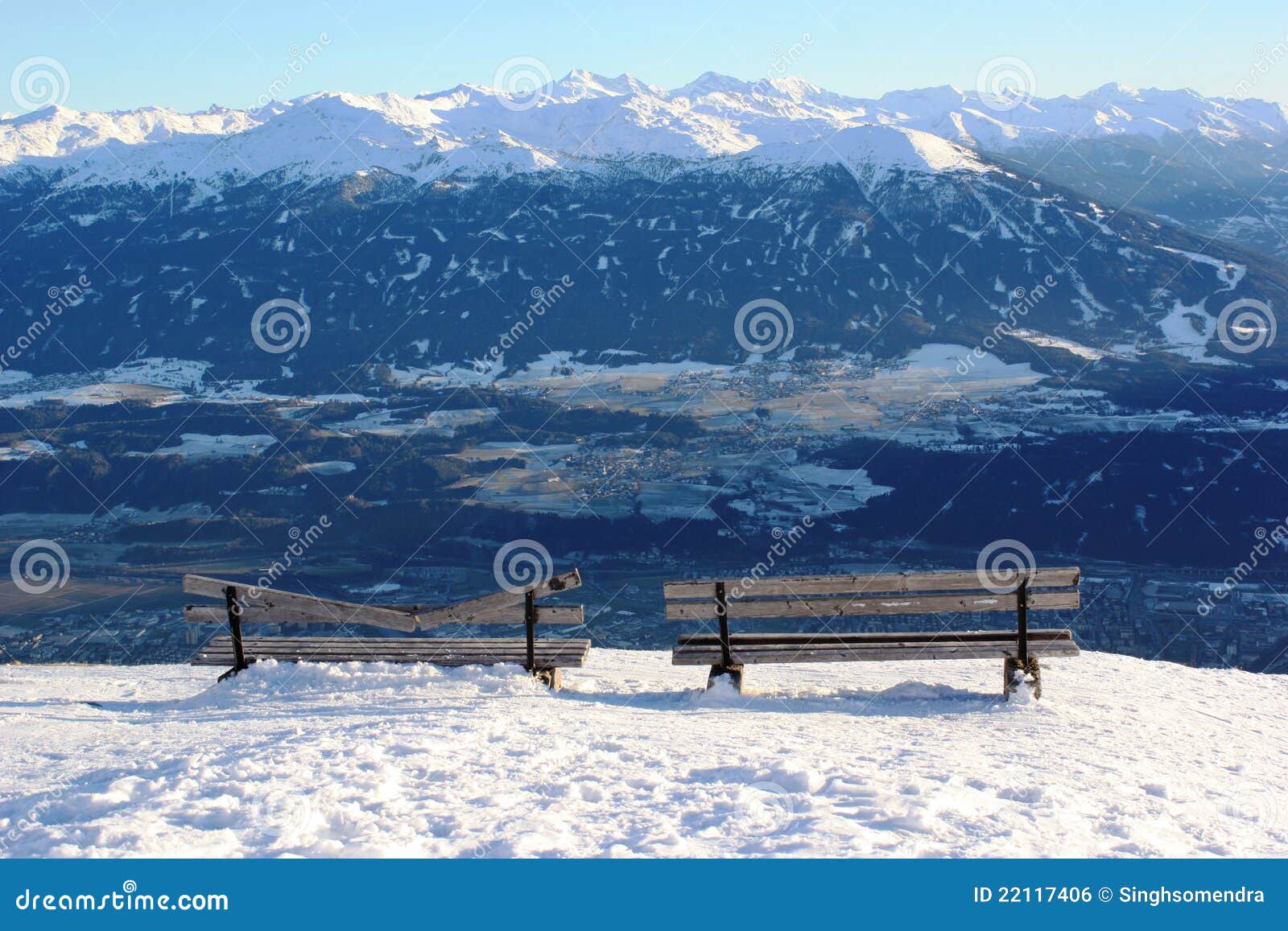 Snow Capped Mountains, Austrian Alps, Innsbruck Stock Photo - Image of ...