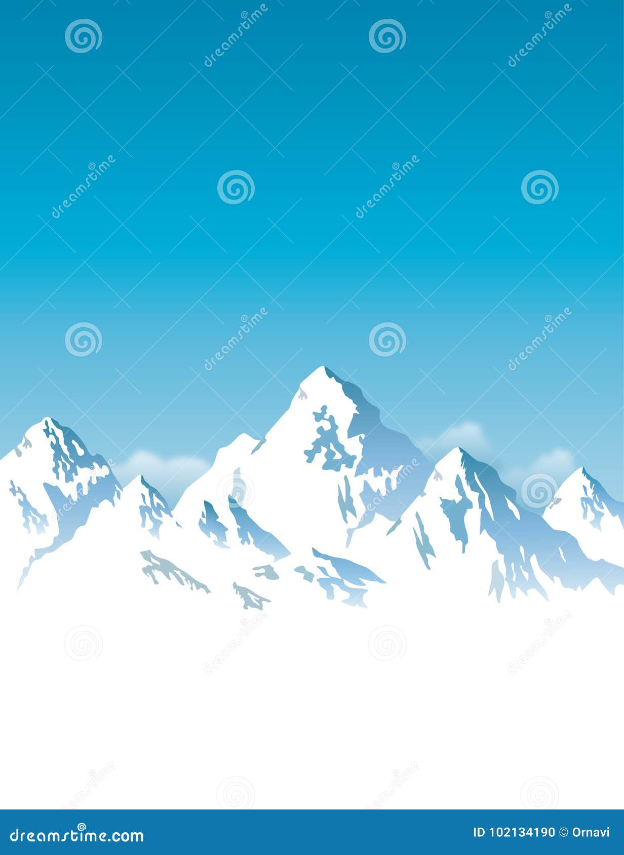 Snow-capped Mountains - Background Stock Vector - Illustration of hill ...