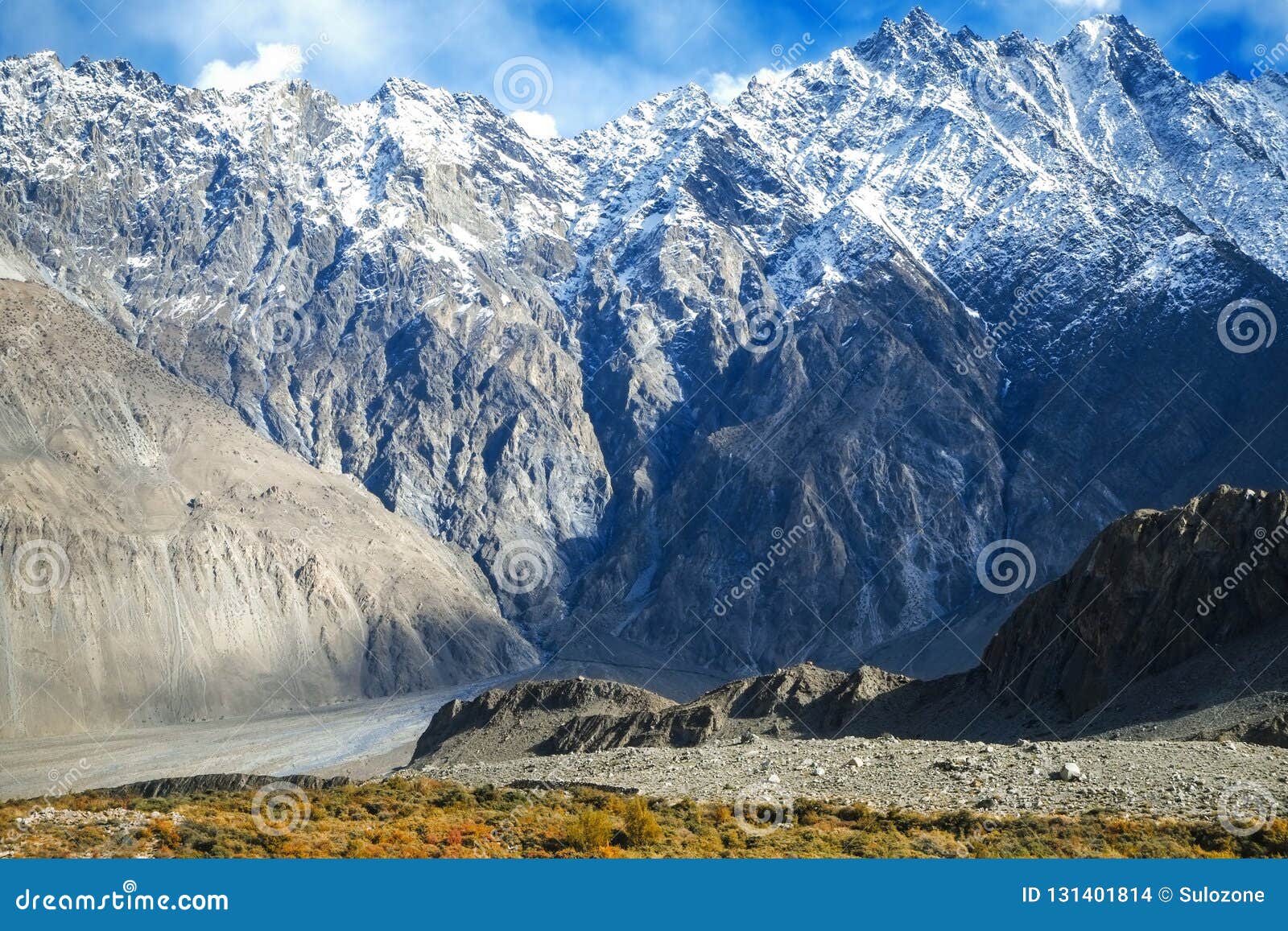 Lady Finger and Hunza Peak with Snow Capped. Stock Photo - Image of ...