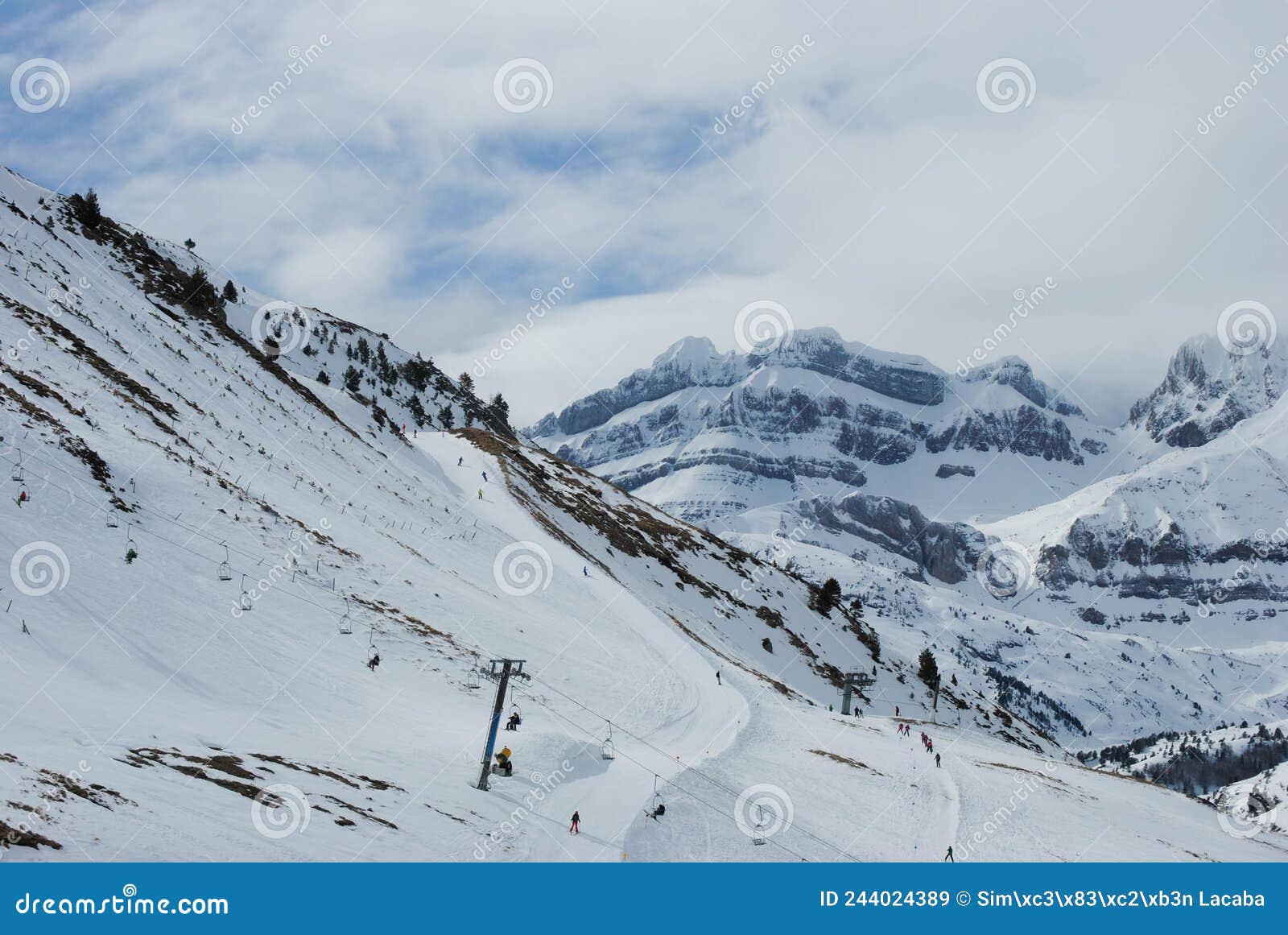 Snow-capped Mountains of the Pyrenees 1 Stock Image - Image of holidays ...