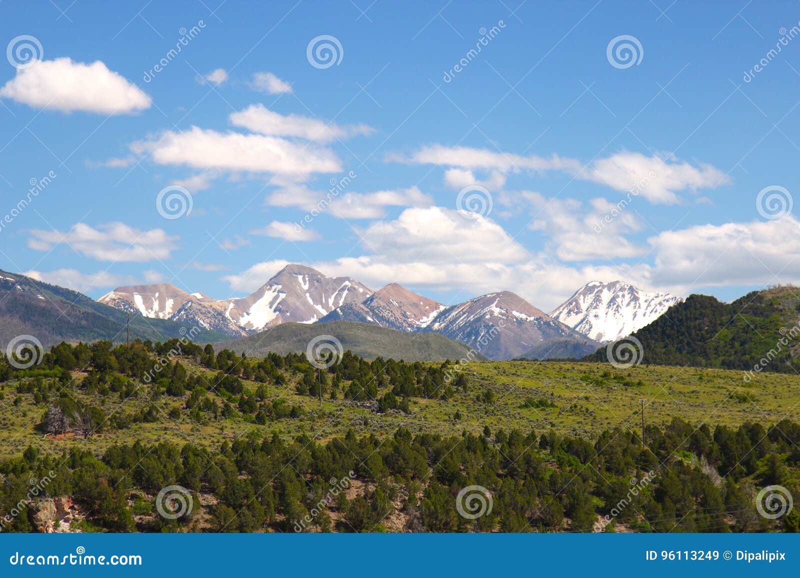 Snow Capped Mountains in Utah, USA Stock Image - Image of turret ...