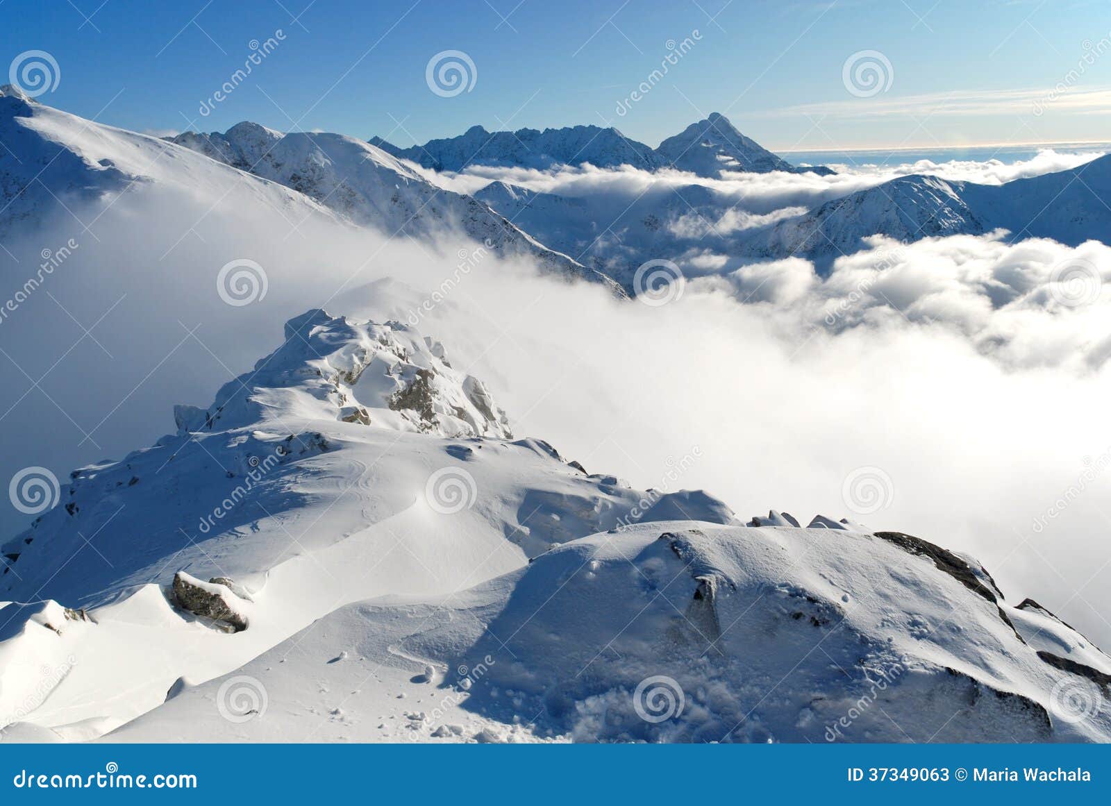 Snow Capped Summit of Tatry Stock Image - Image of idyllic, horizontal ...