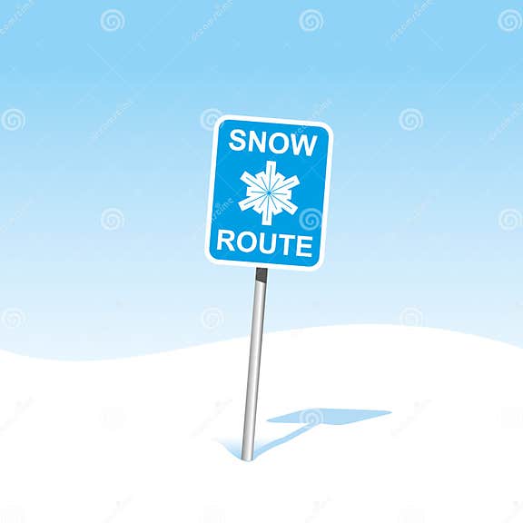 Snow caution sign stock vector. Illustration of warning - 18180365