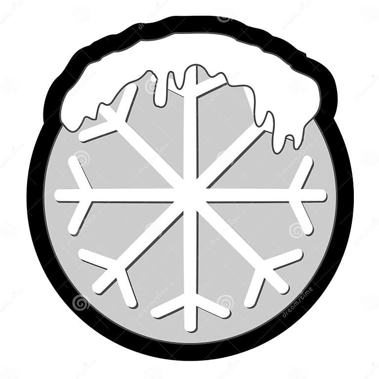 Snow circle icon stock vector. Illustration of abstract - 23678167