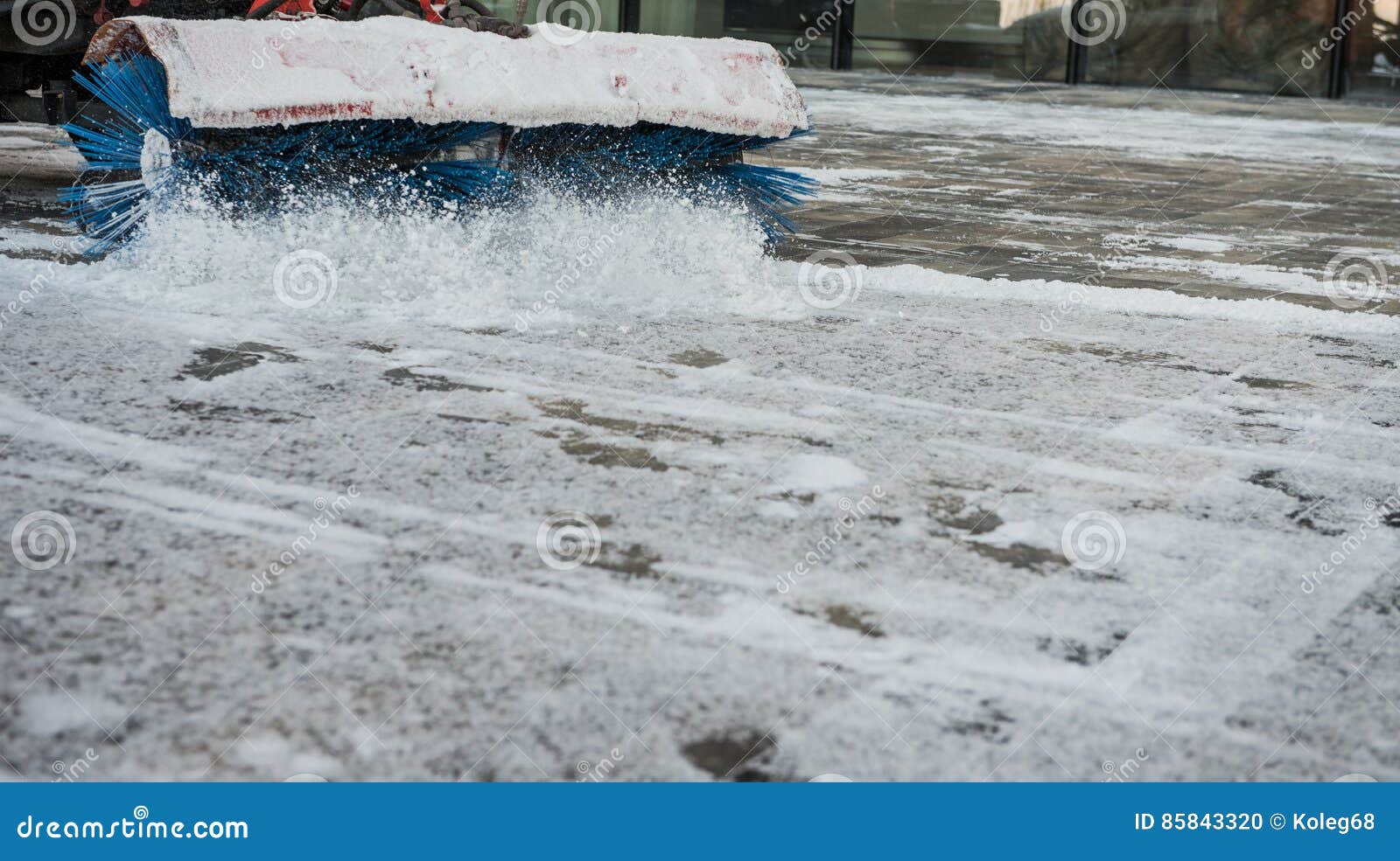 Snow clean machine stock photo. Image of clearing, season - 85843320
