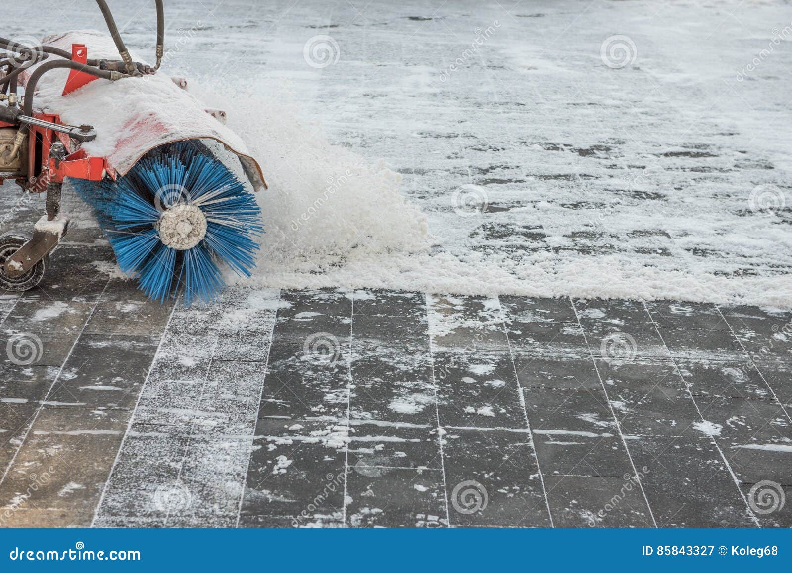 Snow clean machine stock image. Image of strong, snow - 85843327