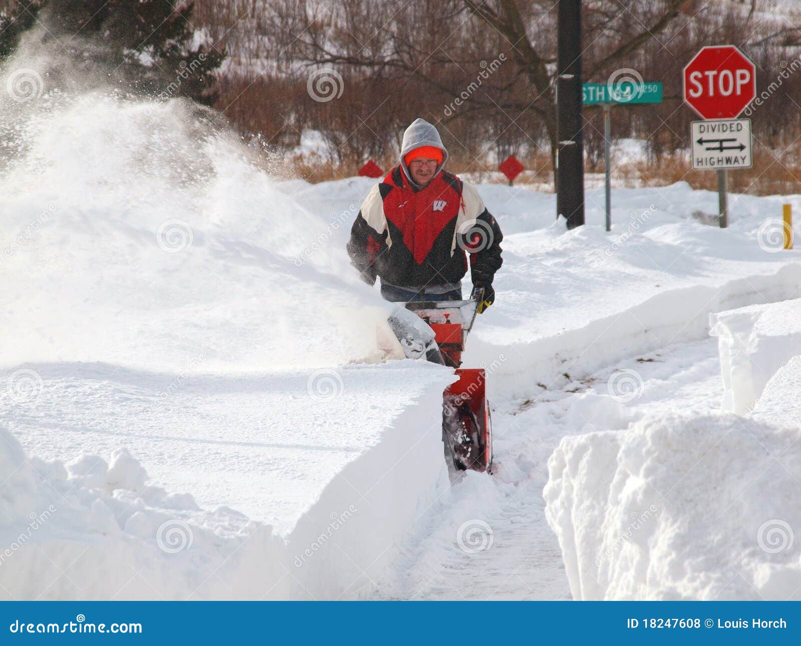 Snow Clean Up, Blizzard of 2011 Editorial Stock Photo - Image of windy ...