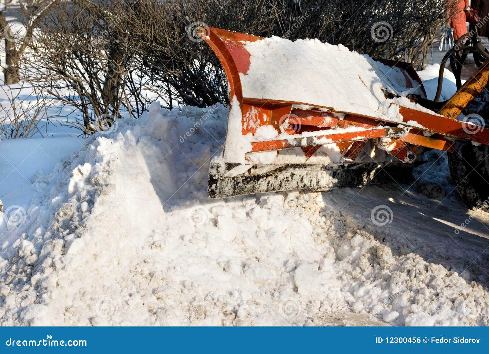 Snow cleaning stock photo. Image of morning, home, frosty - 12300456