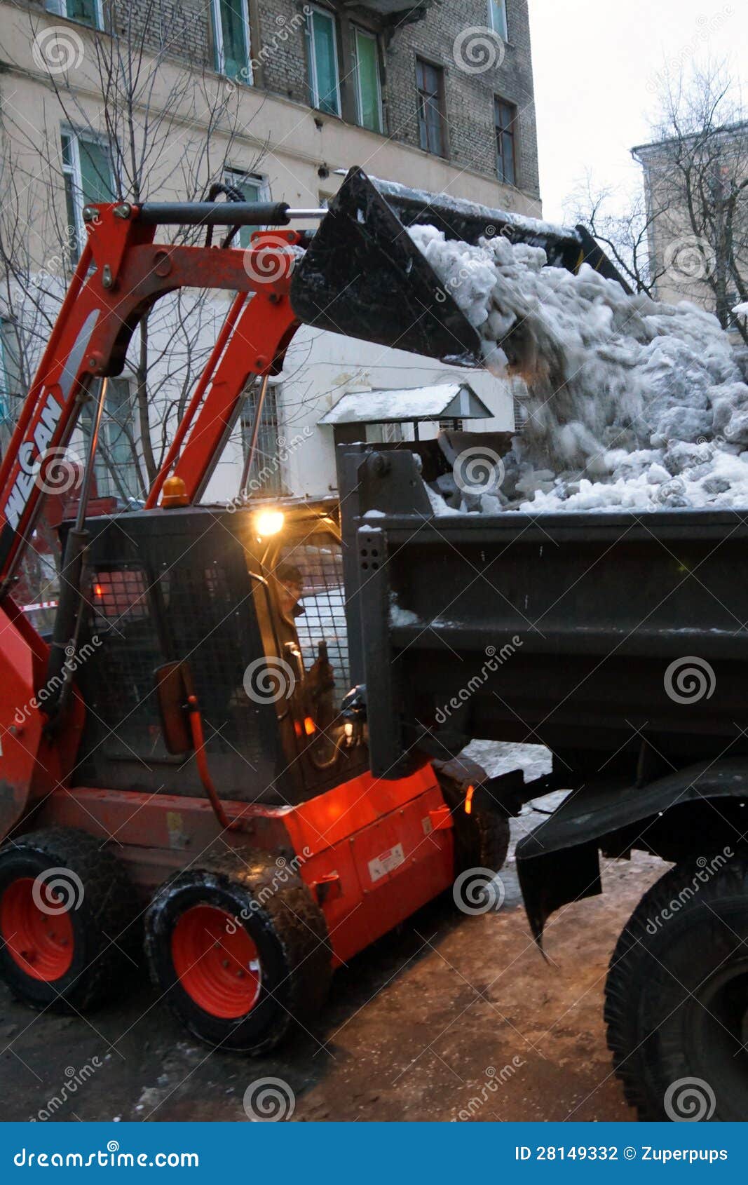 Snow cleaning editorial photography. Image of machine - 28149332