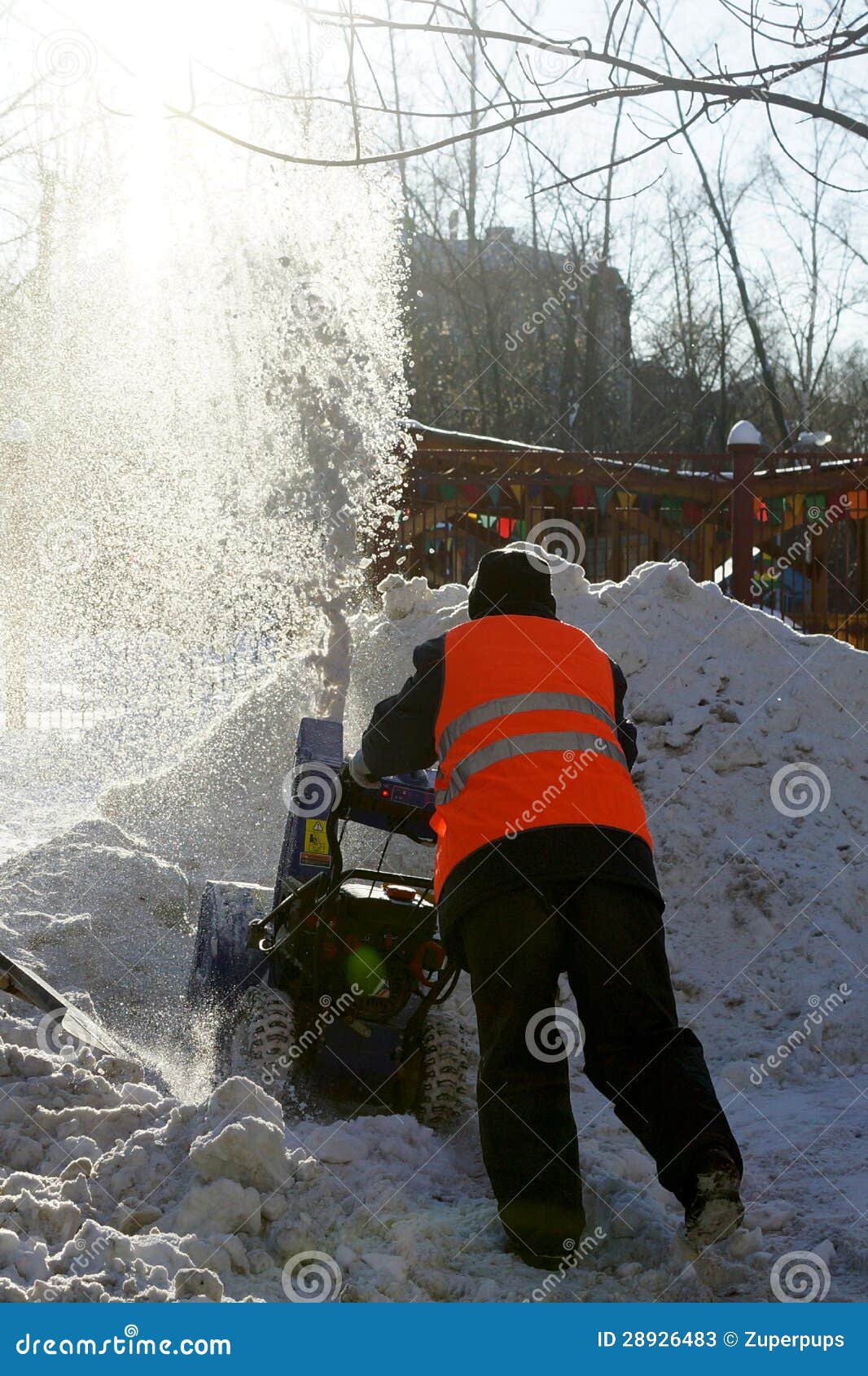 Snow cleaning editorial stock photo. Image of people - 28926483