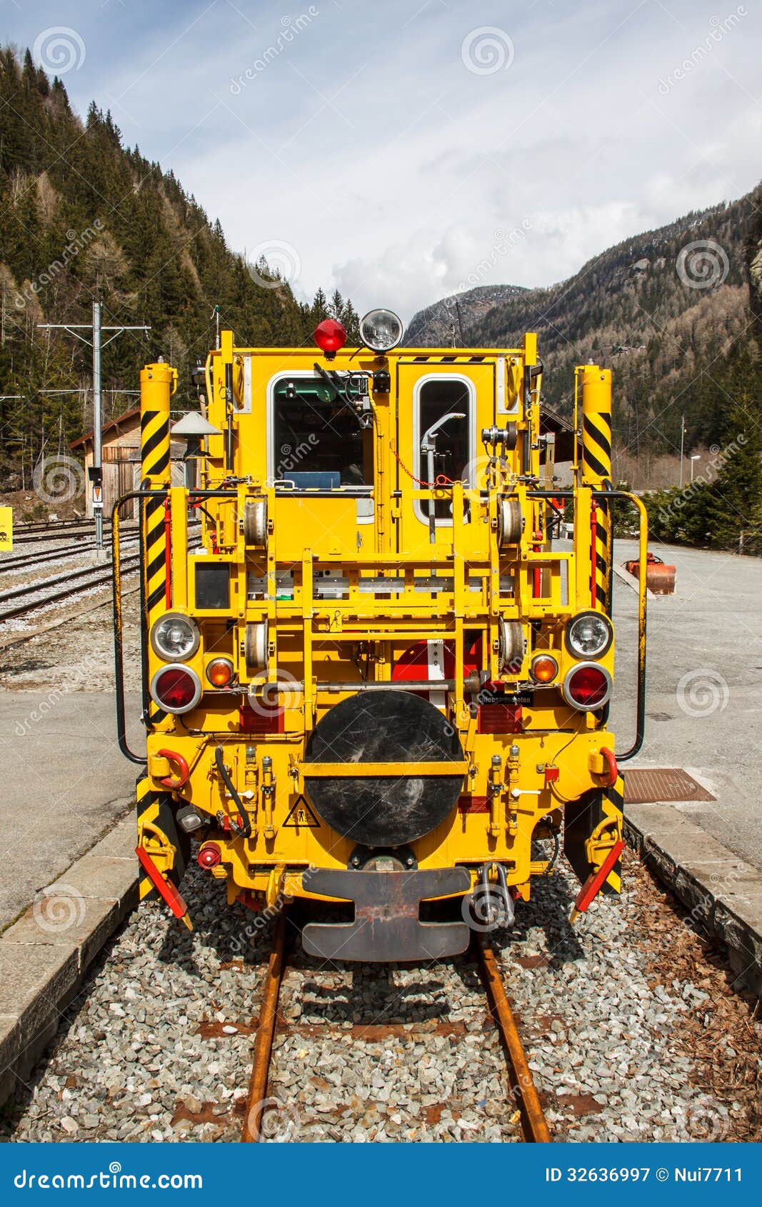 Snow Cleaning Train at Switzerland 1 Stock Image - Image of frost, snow ...