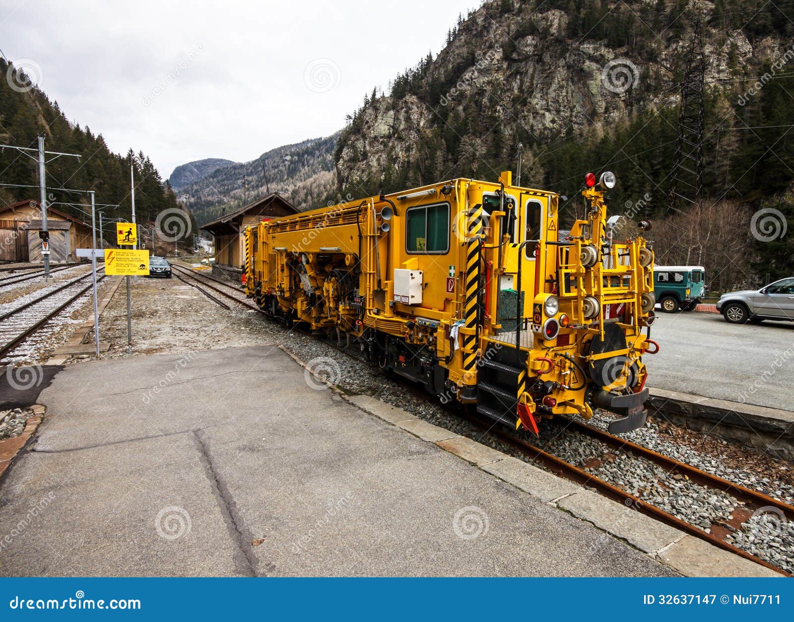 Snow Cleaning Train at Switzerland 2 Stock Image - Image of depot ...