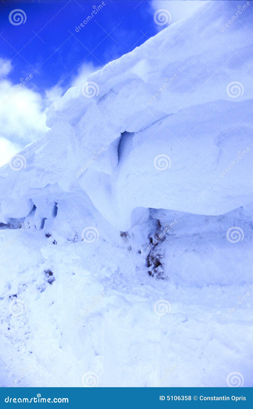 Snow Cliffs stock photo. Image of winter, season, mountain - 5106358