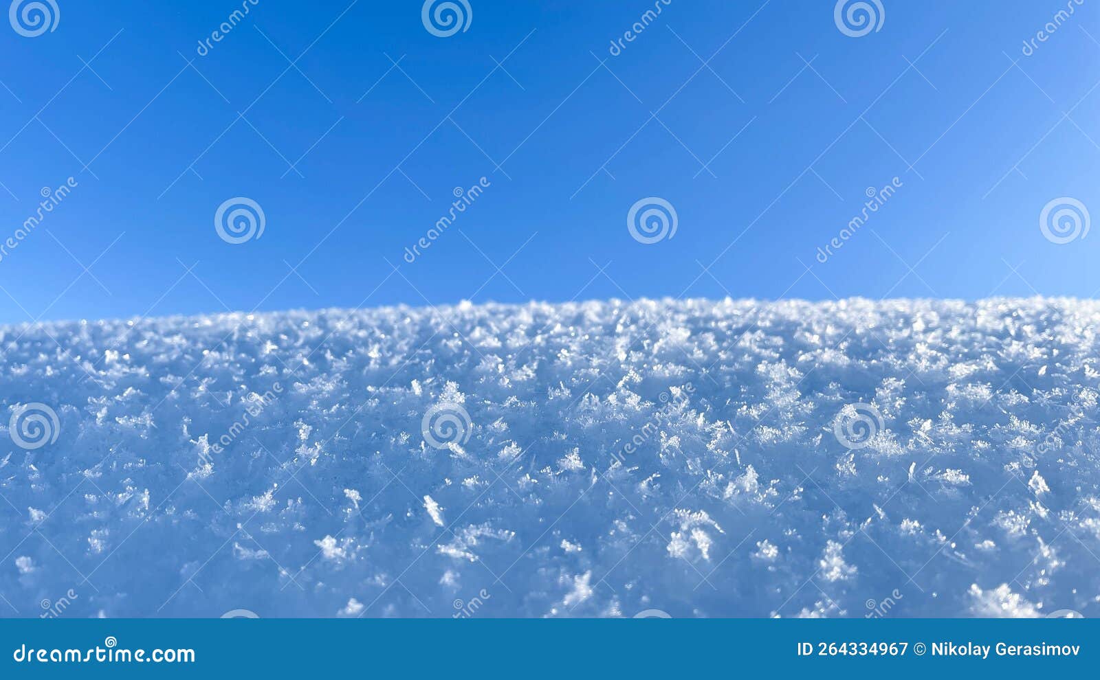 Snow Close-up on a Blue Sky Background Stock Image - Image of abstract ...