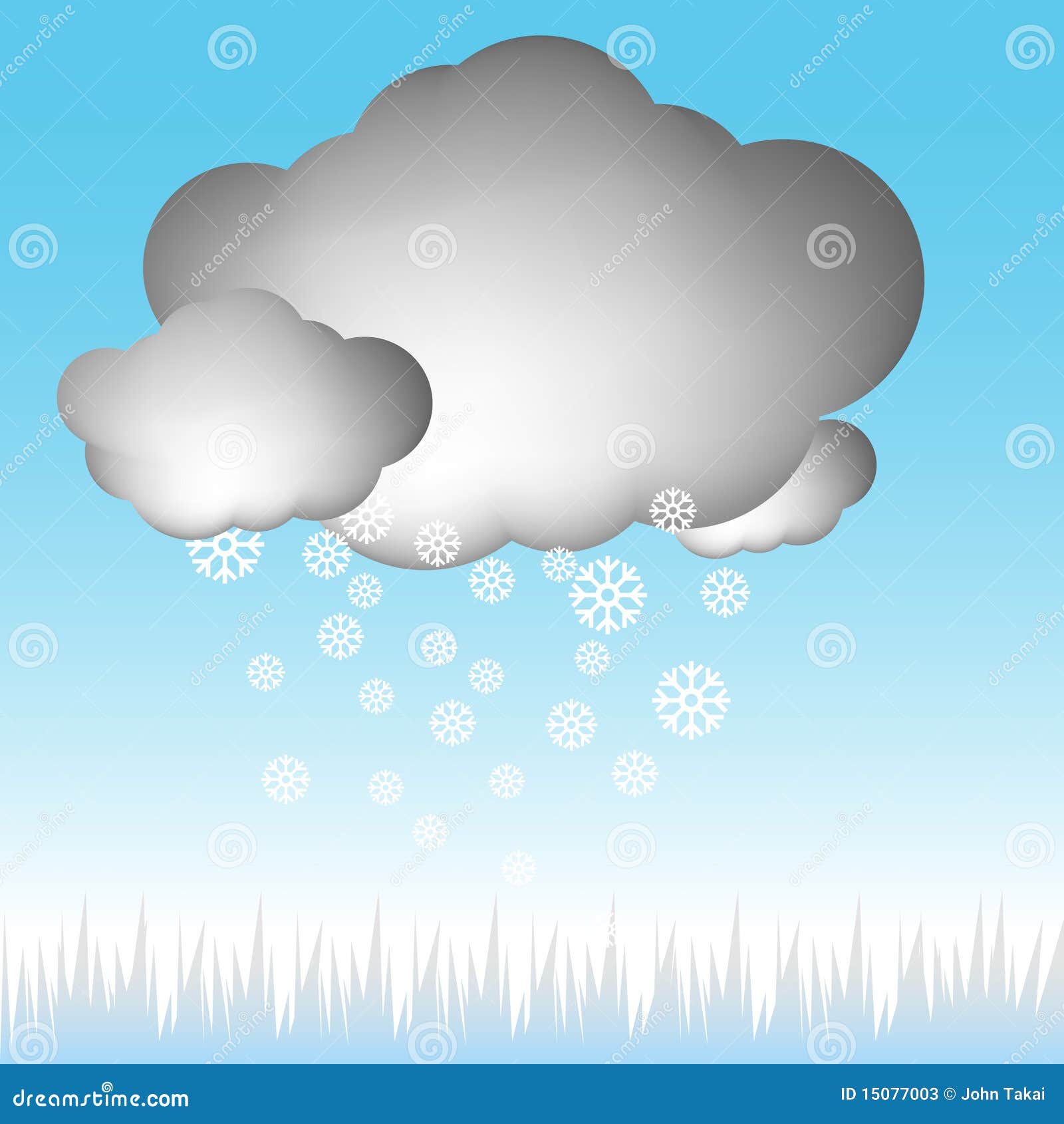 Snow Cloud stock vector. Illustration of storm, snow - 15077003