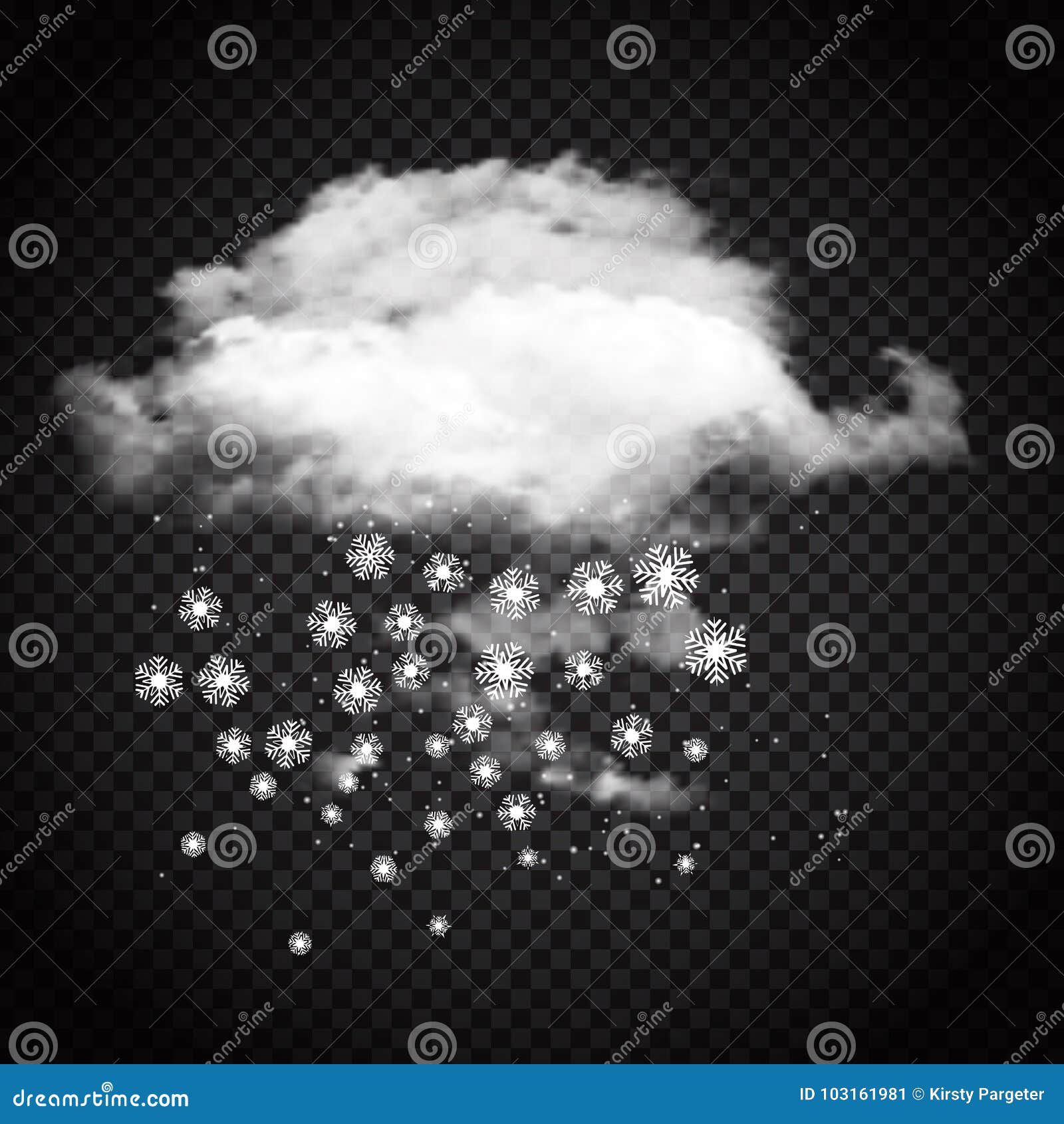 Snow cloud stock illustration. Illustration of snow - 103161981