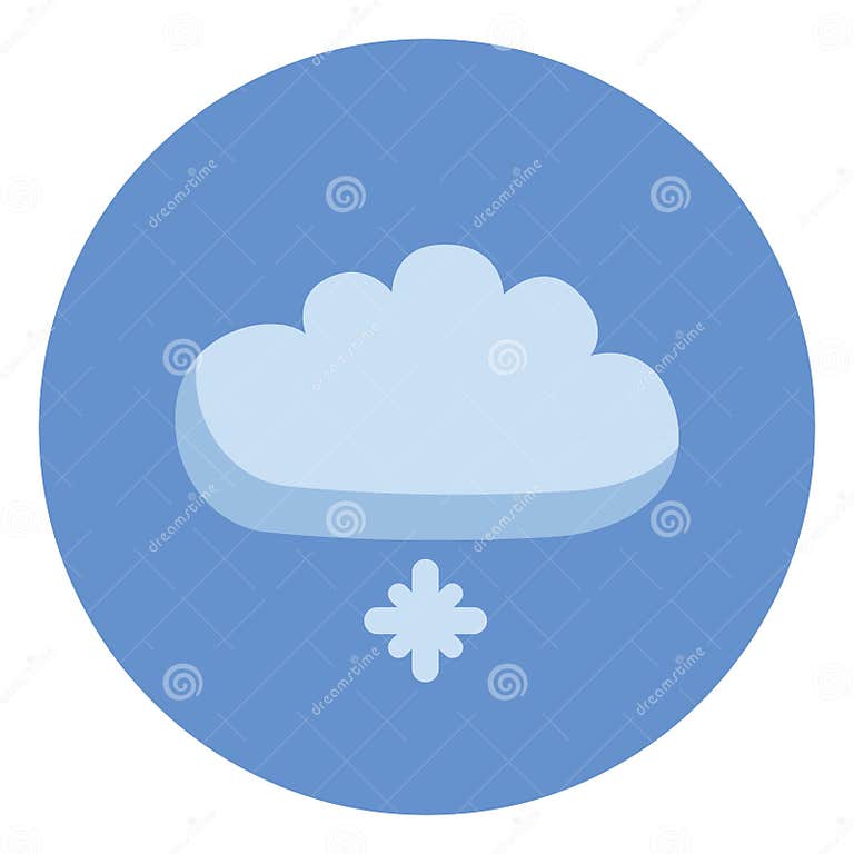 Snow cloud, icon stock vector. Illustration of symbol - 261367839