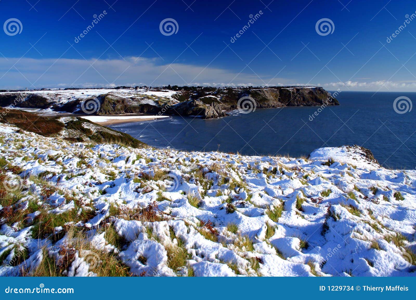 Snow on the coast stock photo. Image of scenery, january - 1229734