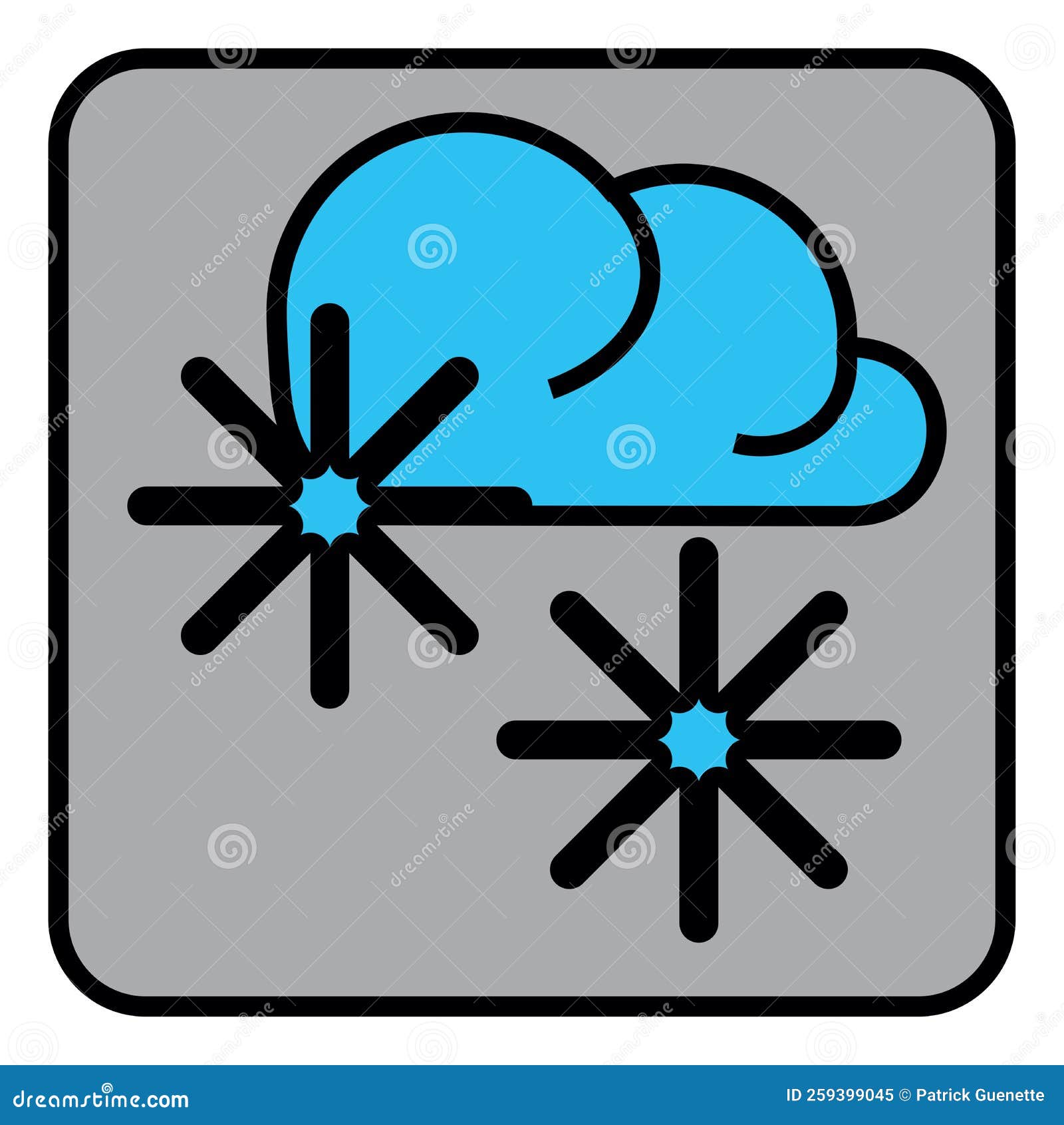 Snow cold weather, icon stock vector. Illustration of abstract - 259399045