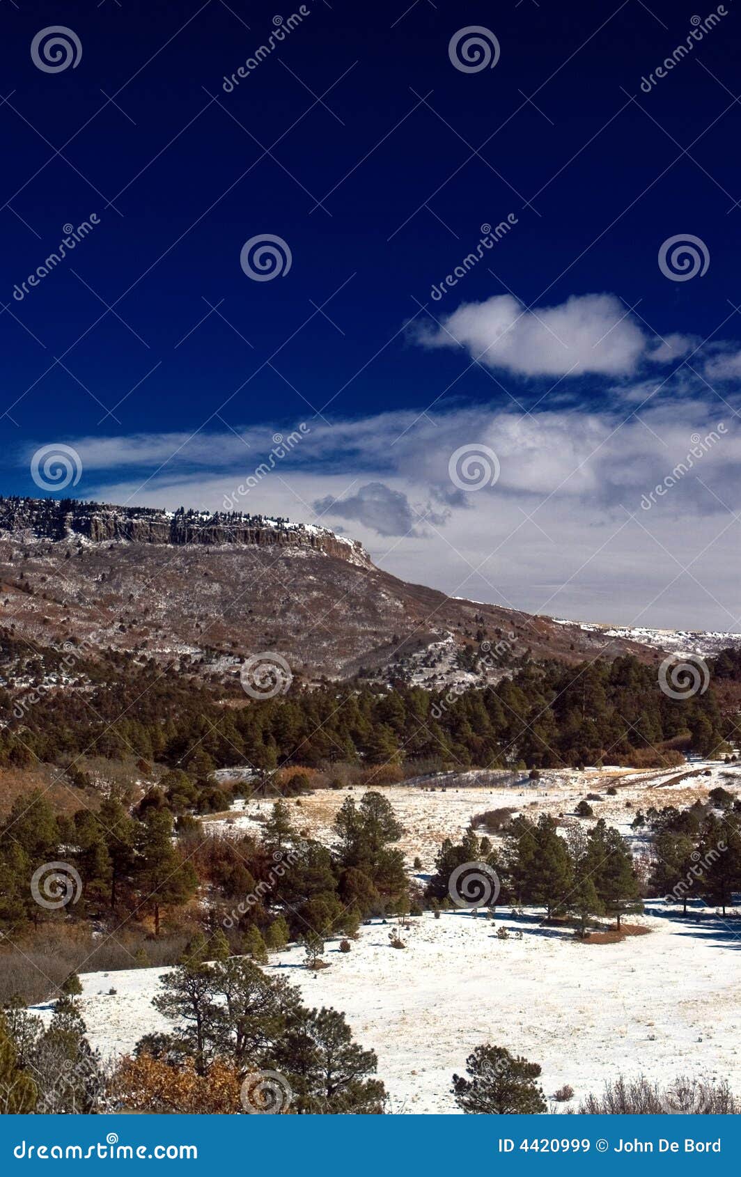 Snow on the Colorado Plateau Mountains Stock Image - Image of mexico ...