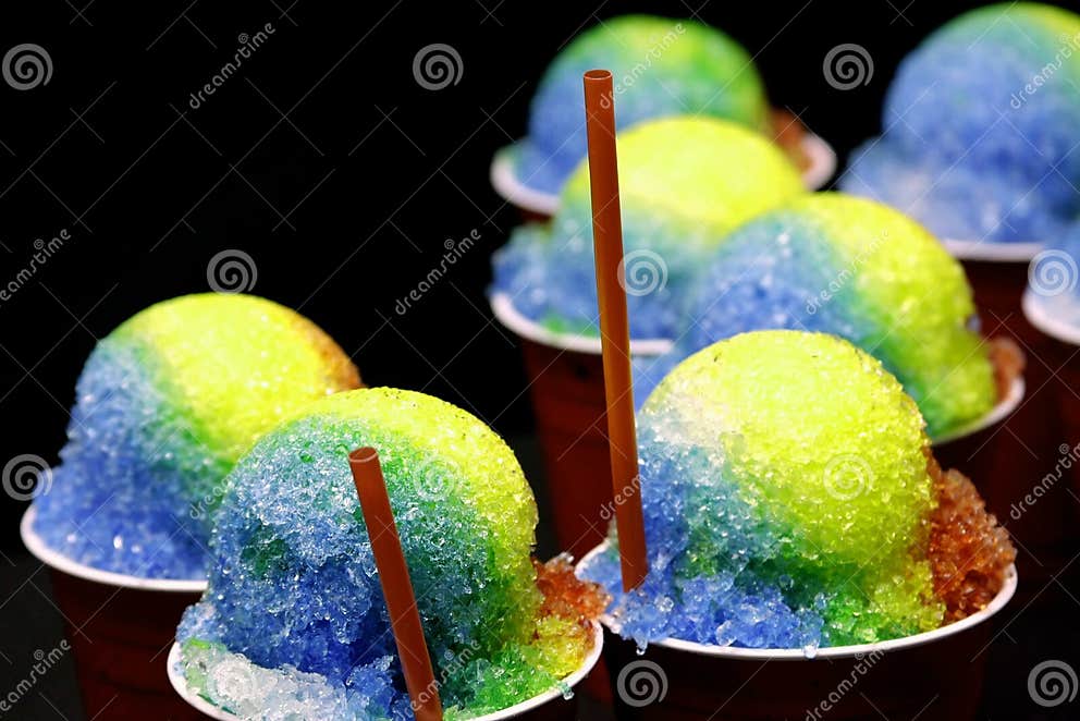 Snow cones stock photo. Image of party, snow, blue, cones - 8609034